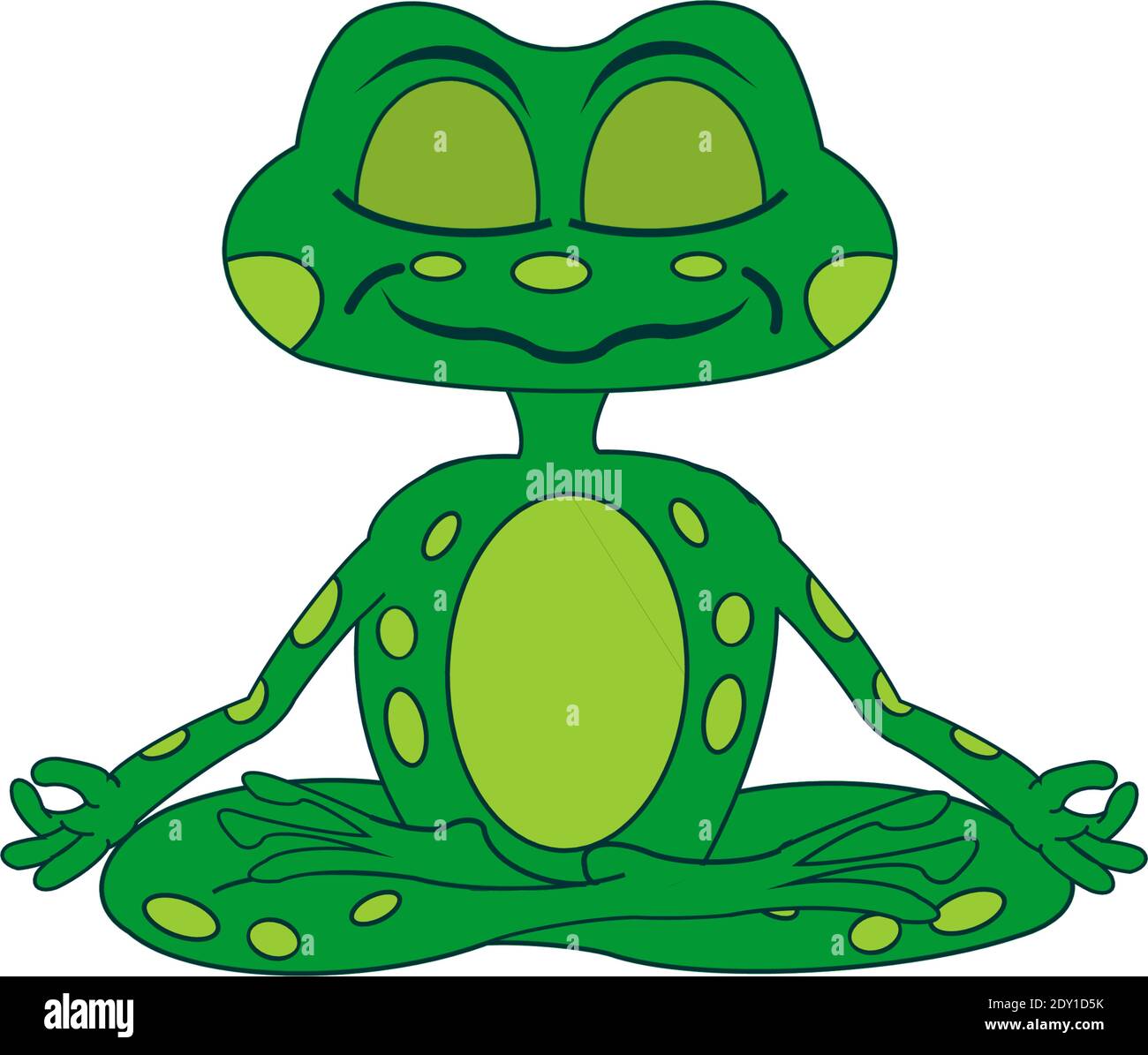 Meditation frog eyes closed Stock Vector Image & Art - Alamy