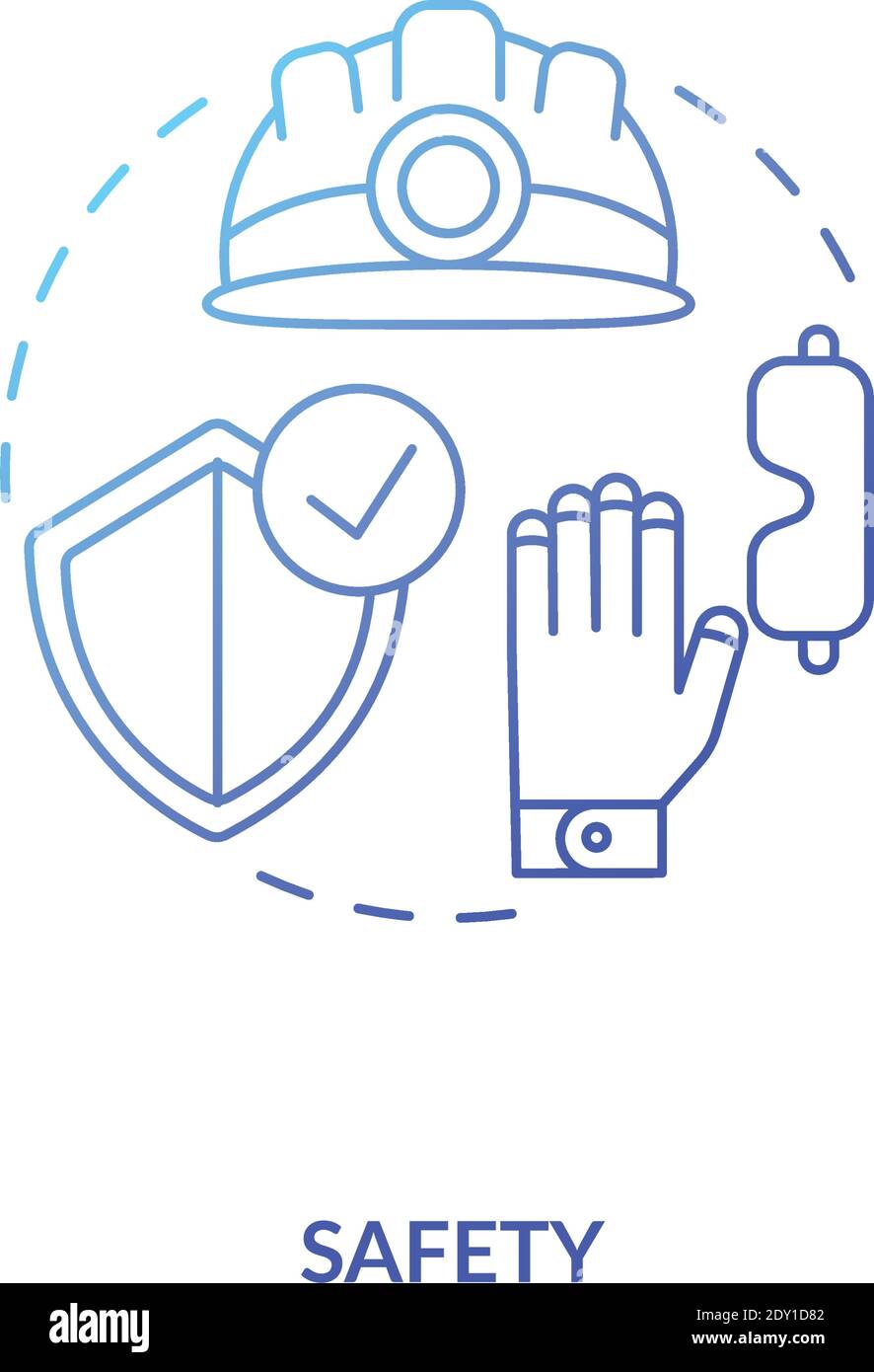 Safety blue gradient concept icon Stock Vector Image & Art - Alamy