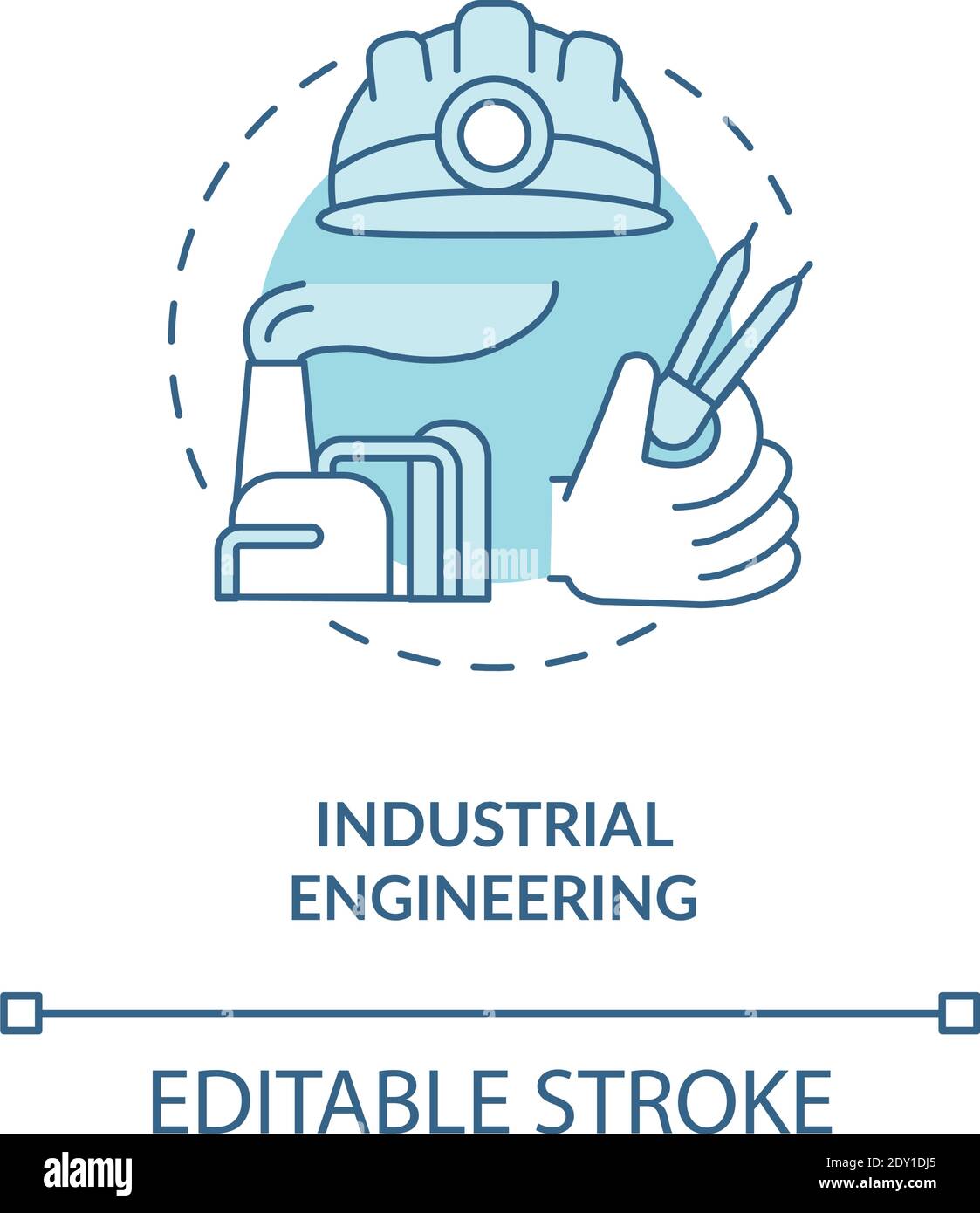 Industrial engineering turquoise concept icon Stock Vector Image & Art ...
