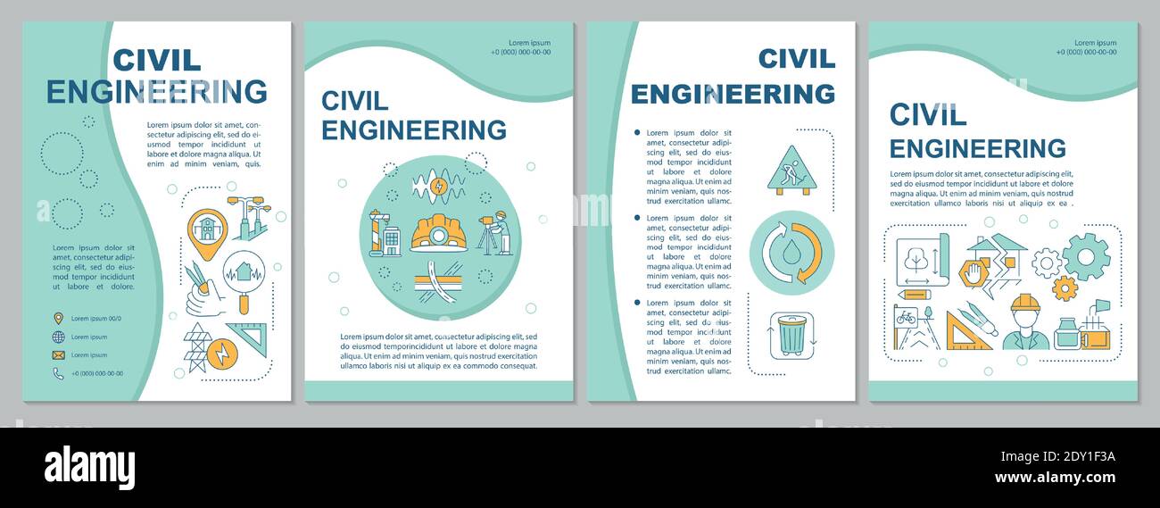 Civil engineering brochure template Stock Vector Image & Art - Alamy