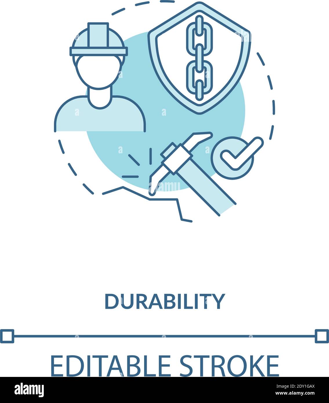 Durability turquoise concept icon Stock Vector Image & Art - Alamy