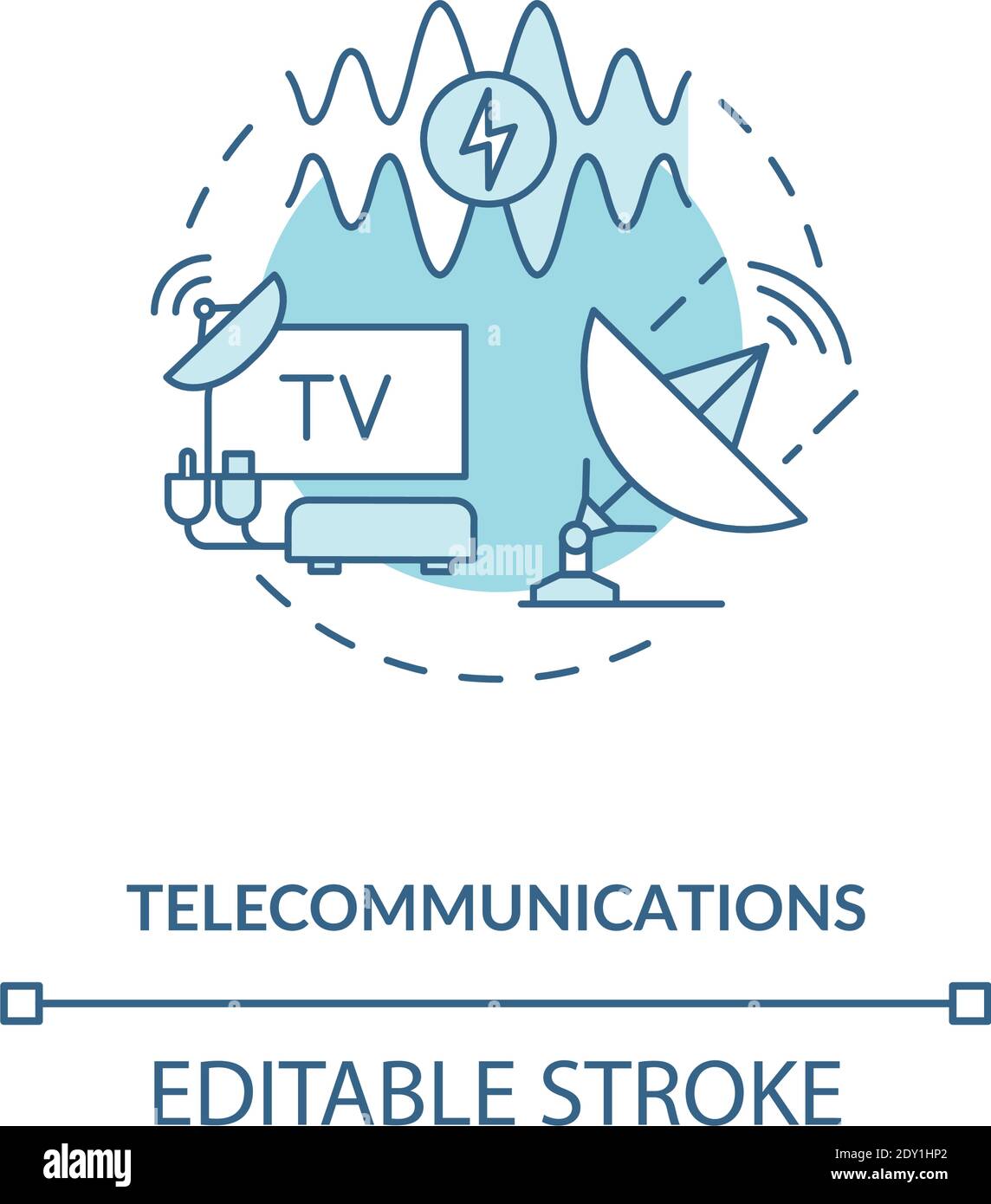 Telecommunications turquoise concept icon Stock Vector Image & Art - Alamy