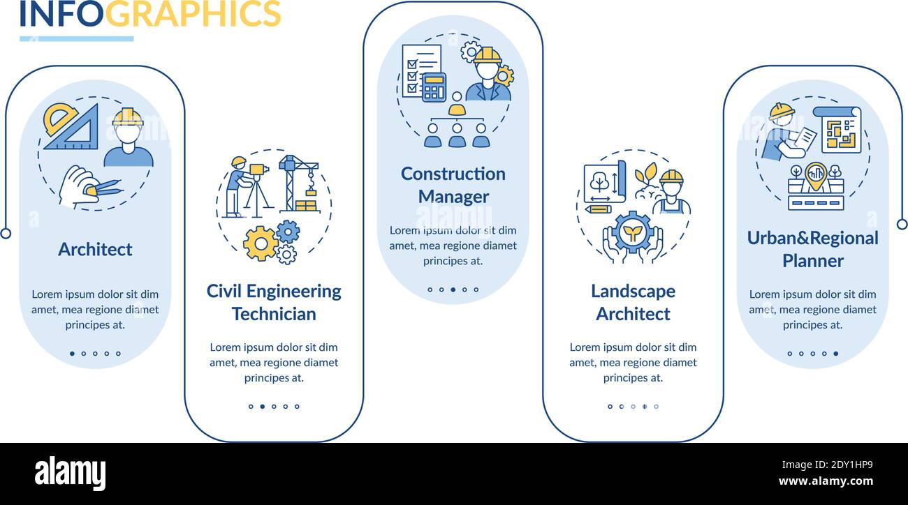 Civil engineering professional vector infographic template Stock Vector ...