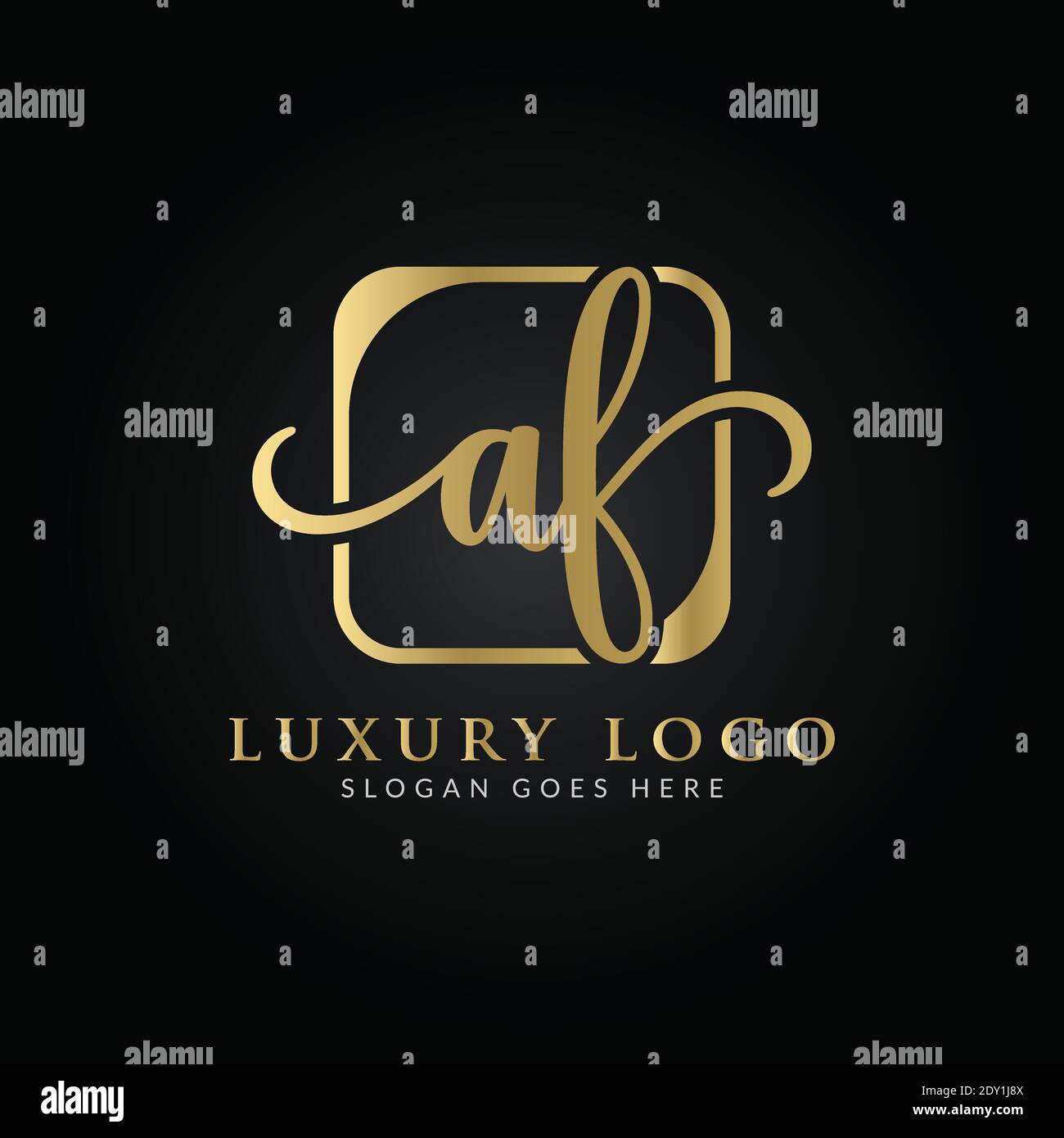 Initial AF letter Logo Design vector Template. Creative Luxury Letter ...