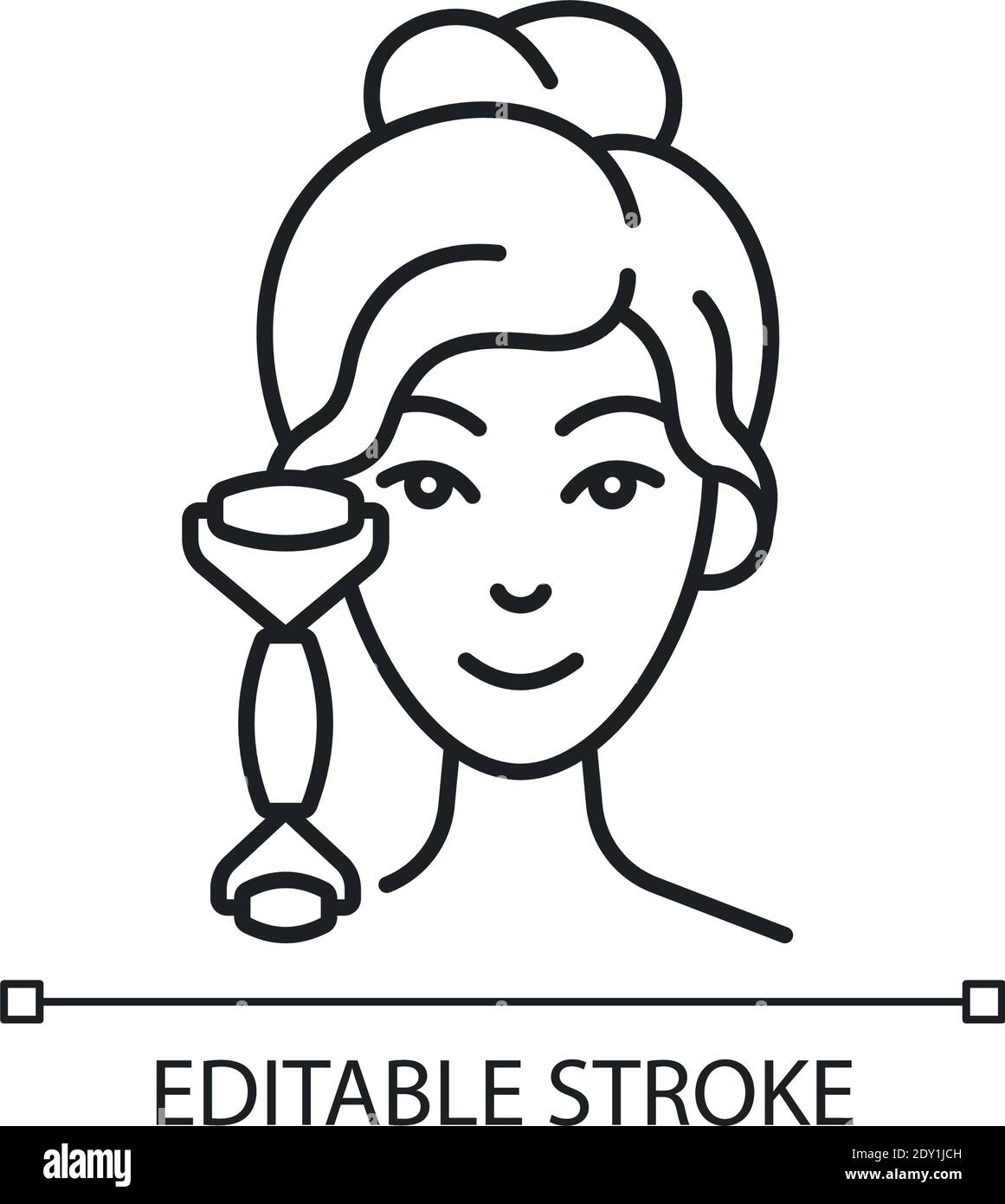 Face massage icon linear Cut Out Stock Images & Pictures - Alamy