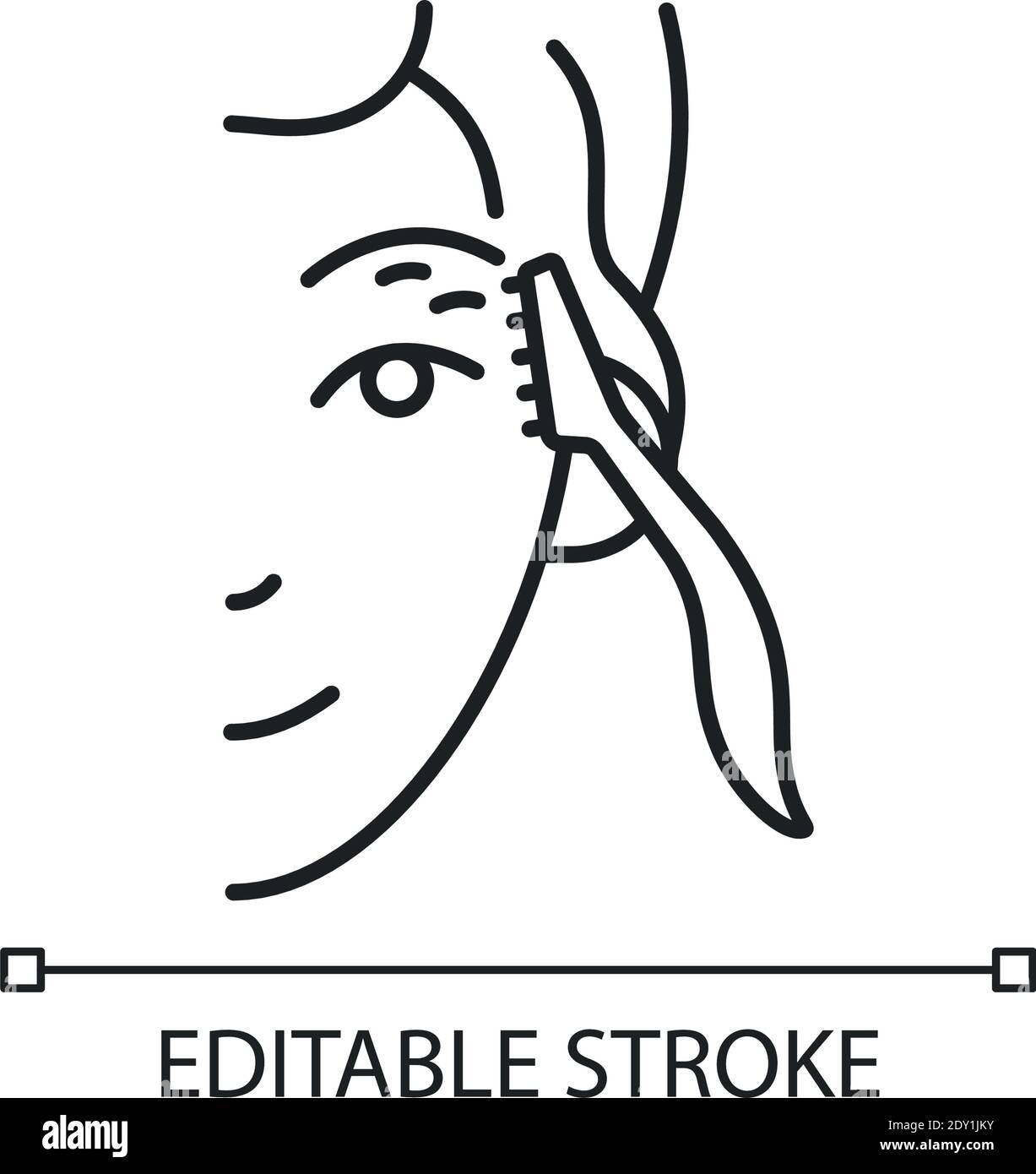 Woman razor icon outline Stock Vector Images - Alamy