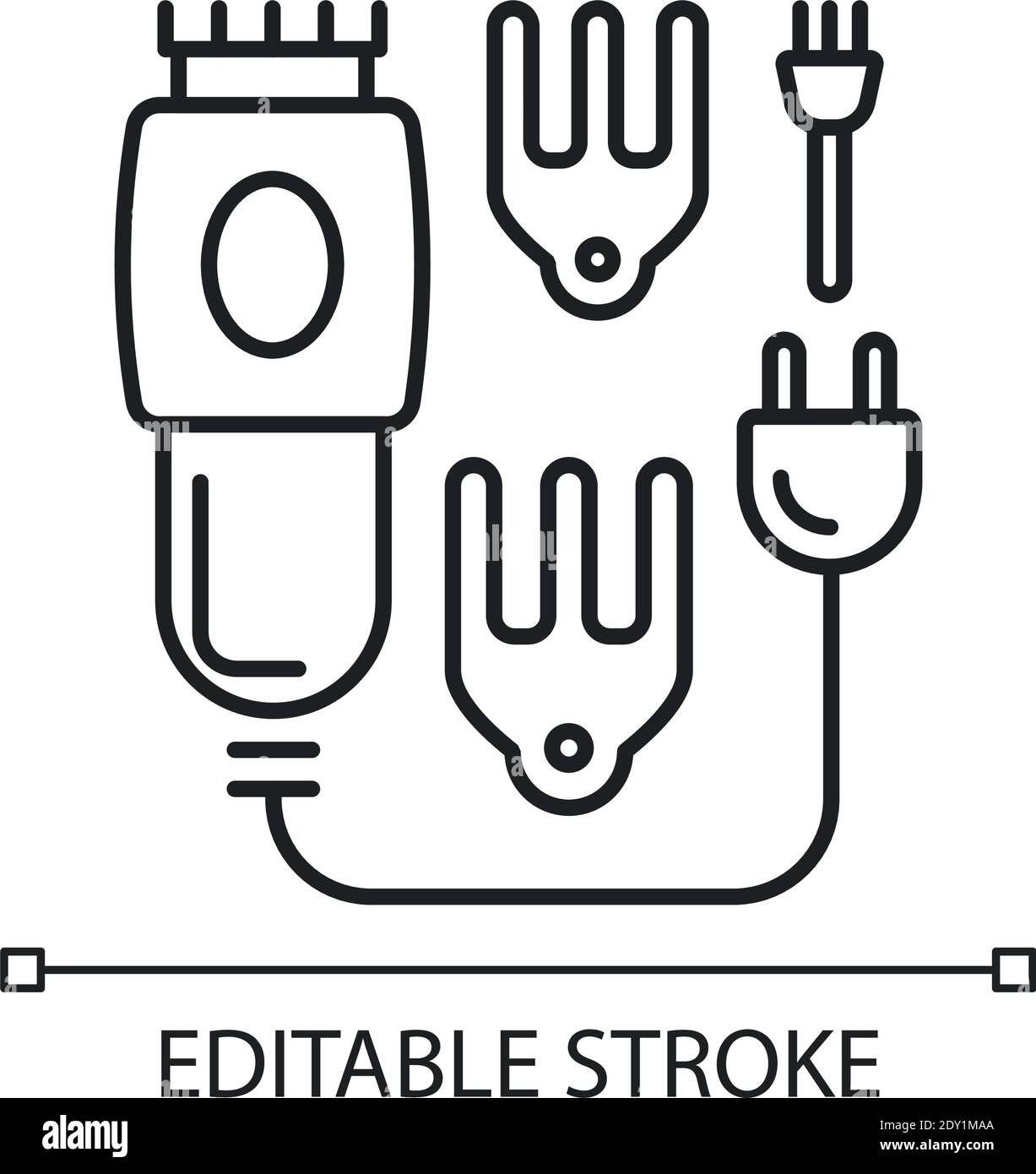 Electric hair clippers linear icon Stock Vector Image & Art - Alamy