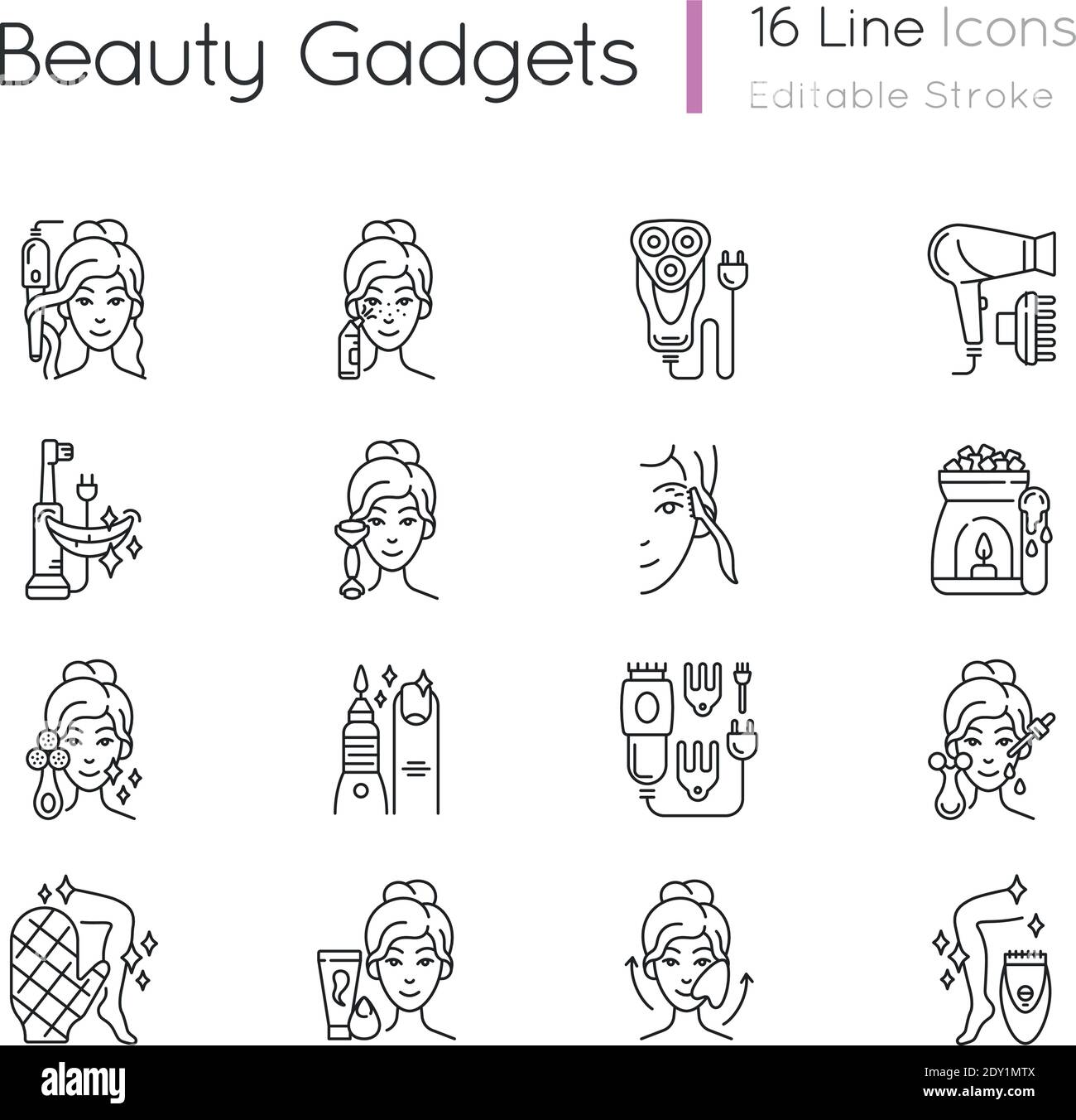 Hair gadgets Stock Vector Images - Alamy