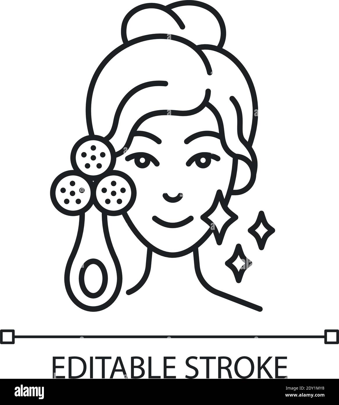 Facial cleansing device linear icon Stock Vector Image & Art - Alamy