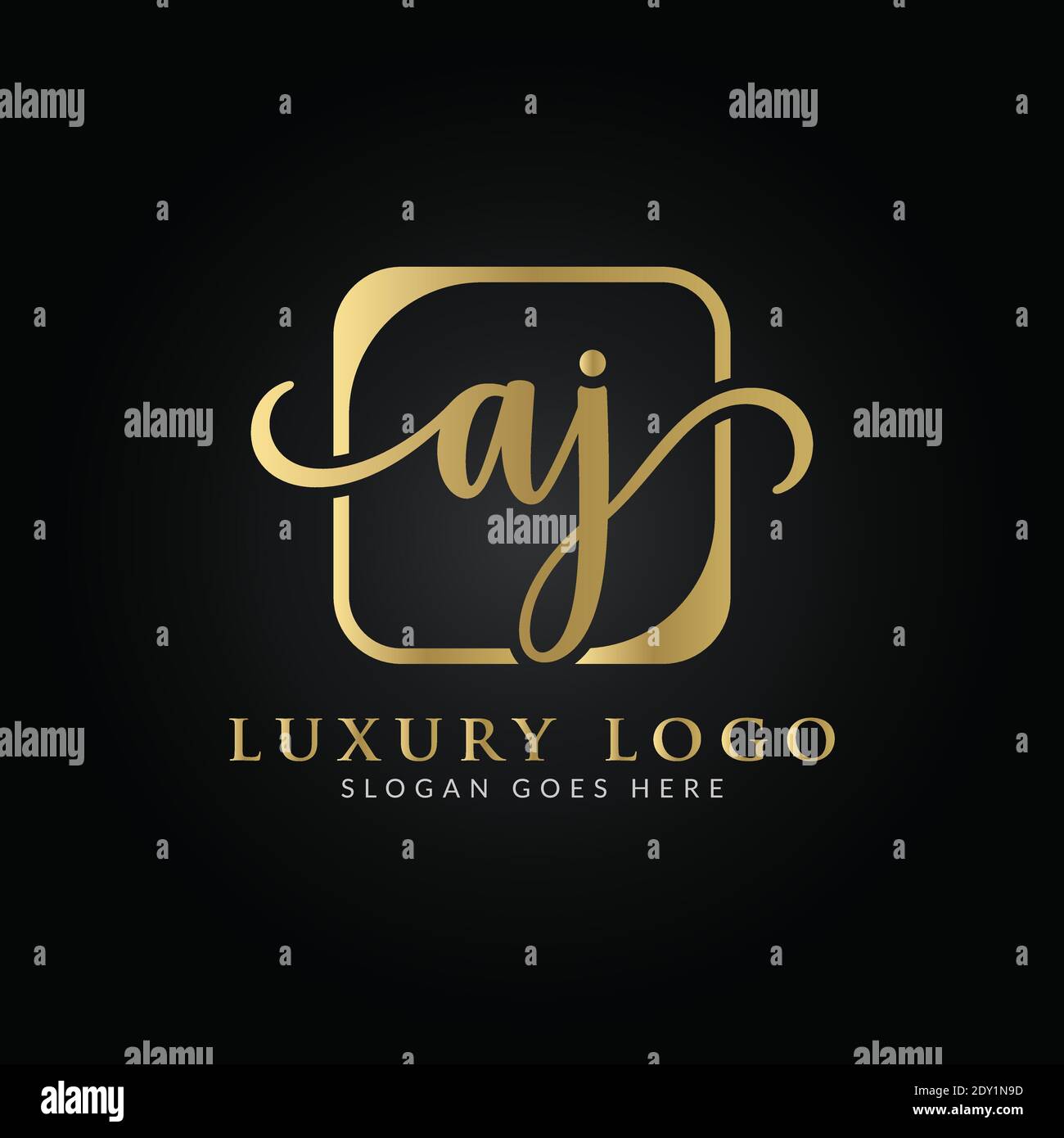 Initial AJ letter Logo Design vector Template. Creative Luxury Letter ...