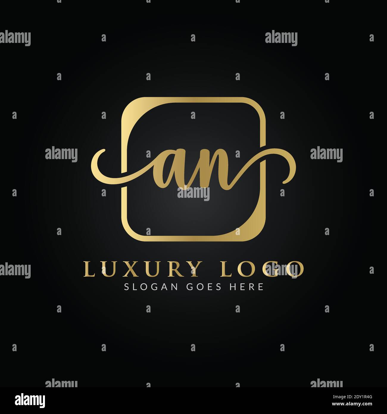 Initial AN letter Logo Design vector Template. Creative Luxury Letter ...