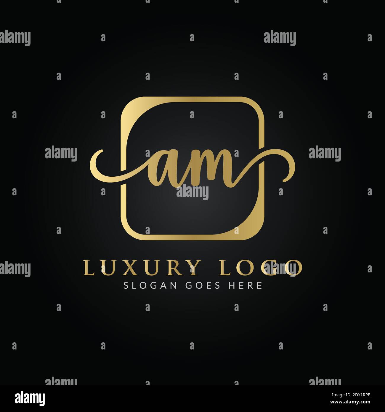 Initial AM letter Logo Design vector Template. Creative Luxury Letter ...