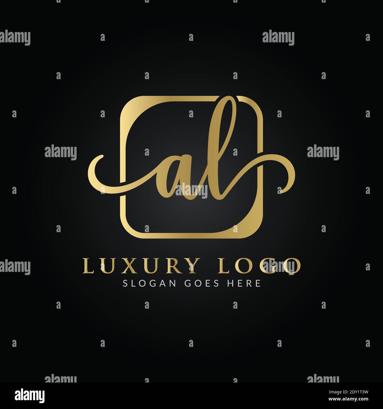 Initial AL letter Logo Design vector Template. Creative Luxury Letter ...