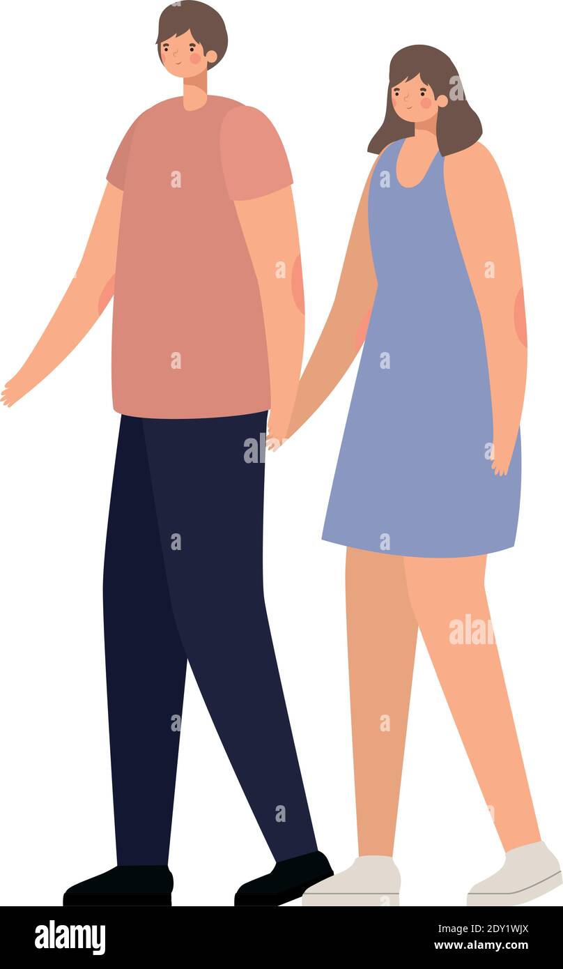 romantic cople over a white background Stock Vector Image & Art - Alamy