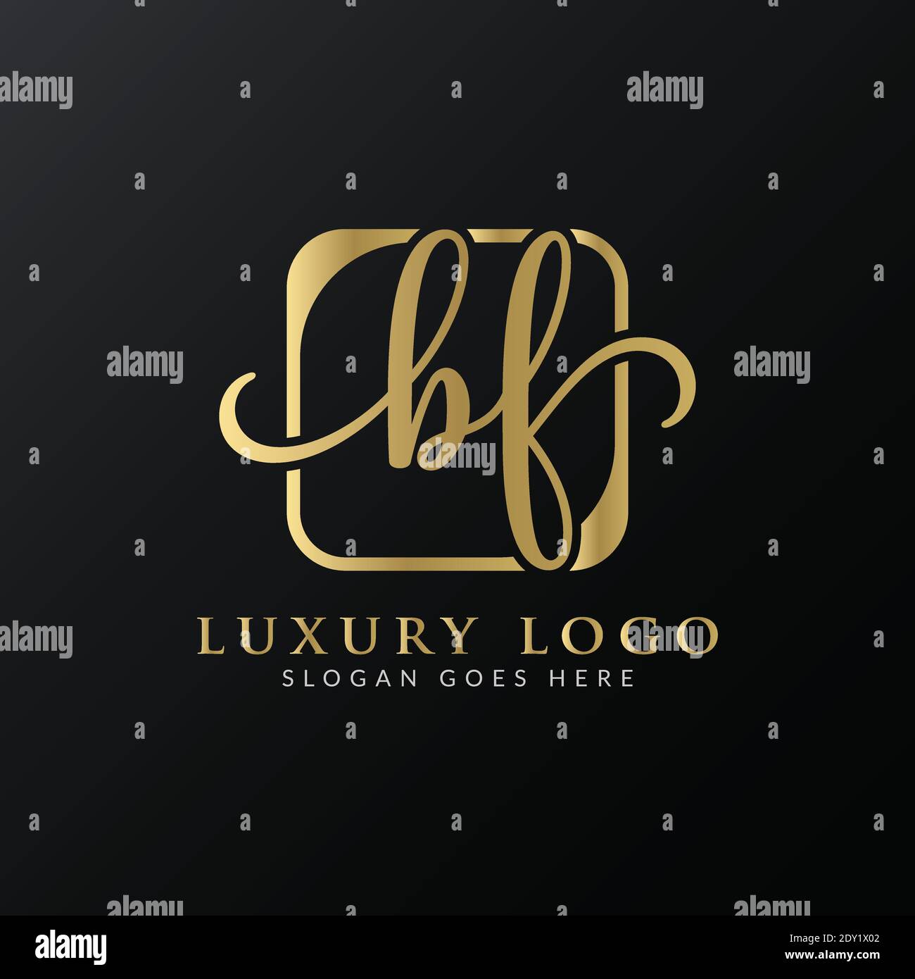 Initial BF Letter Logo Creative Modern Typography Vector Template ...