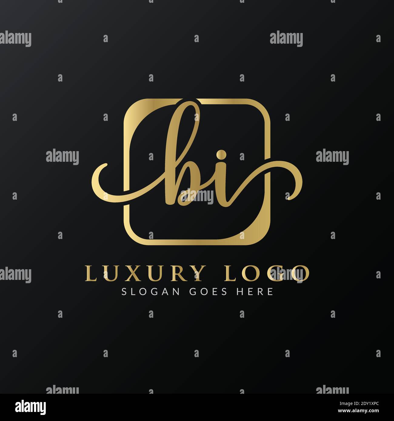 Initial BI Letter Logo Creative Modern Typography Vector Template ...