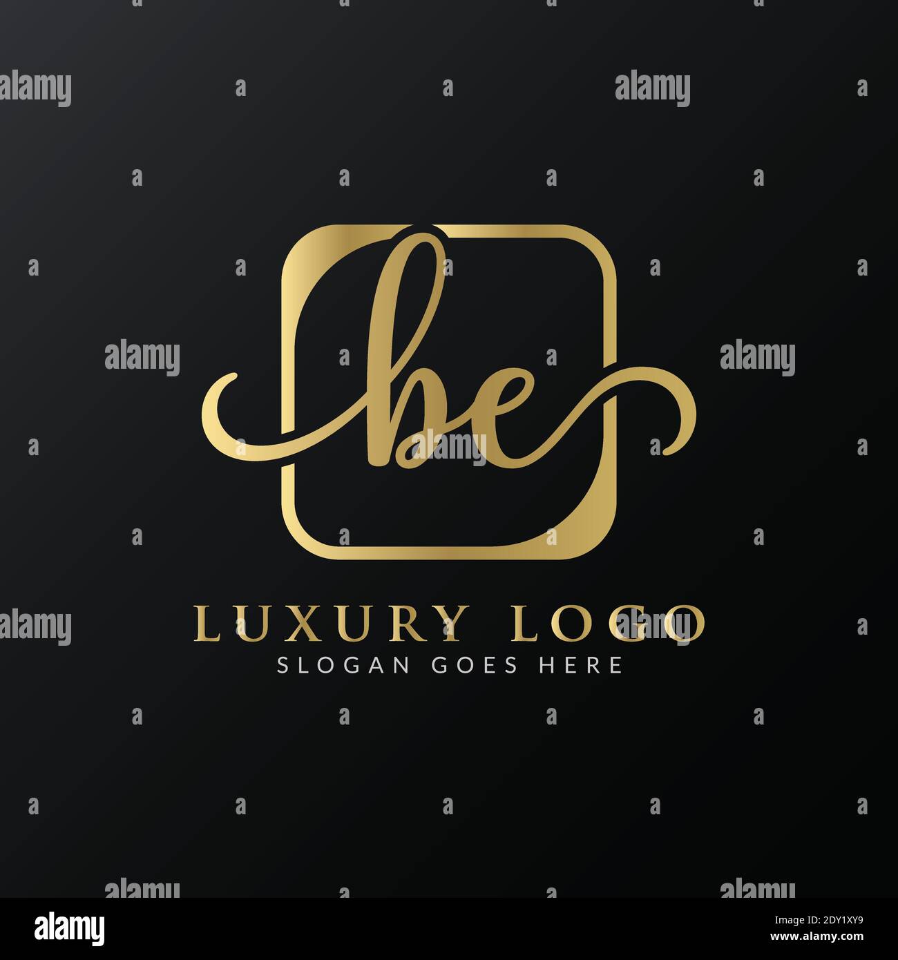 Initial BE Letter Logo Creative Modern Typography Vector Template ...