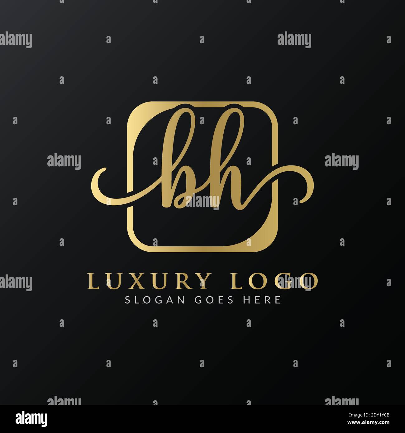 Initial BH Letter Logo Creative Modern Typography Vector Template ...