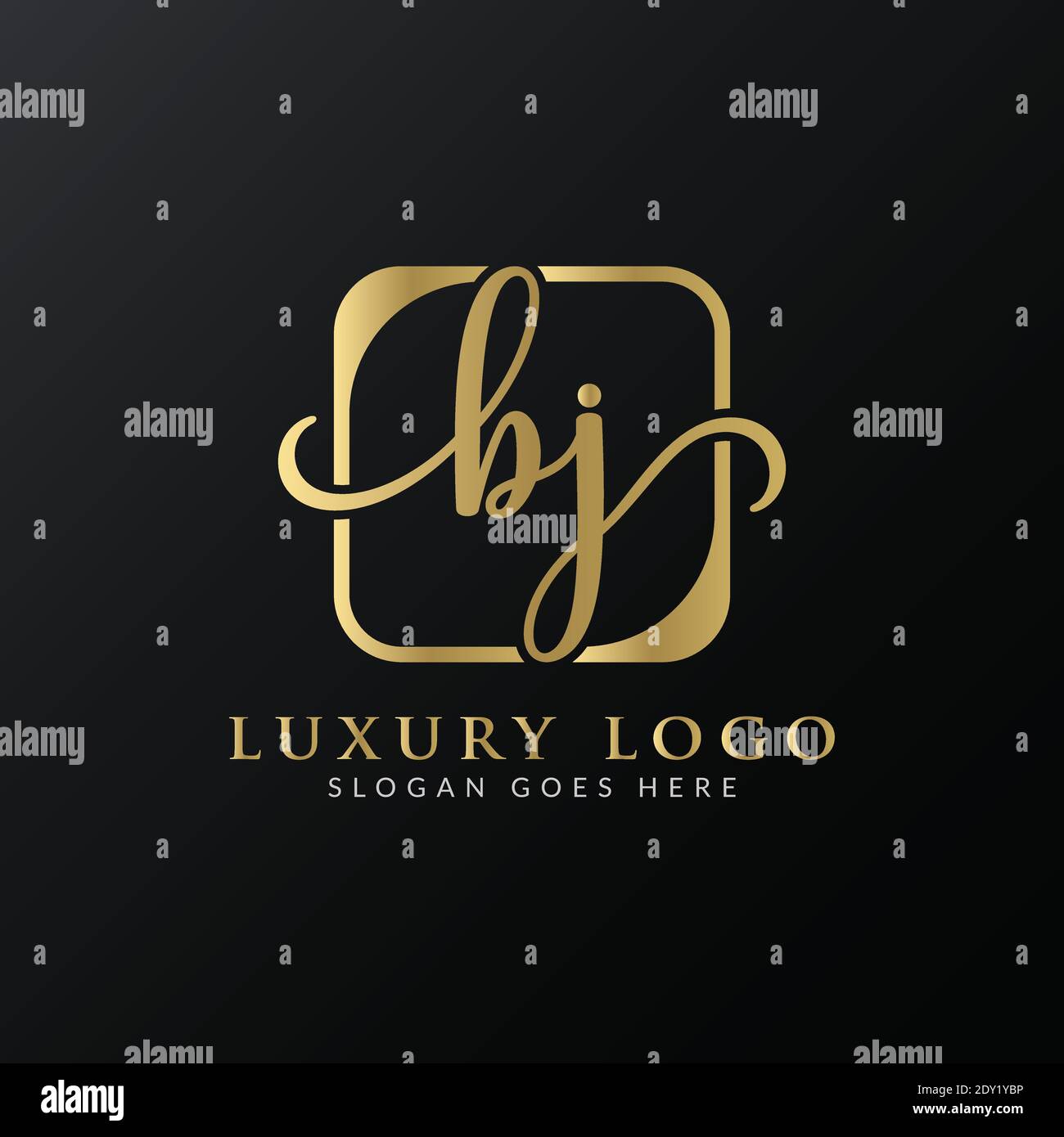 Initial BJ Letter Logo Creative Modern Typography Vector Template ...