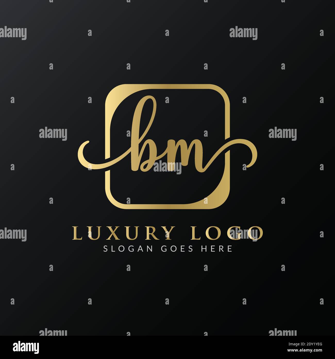 Initial BM Letter Logo Creative Modern Typography Vector Template. Creative Luxury Letter BM ...