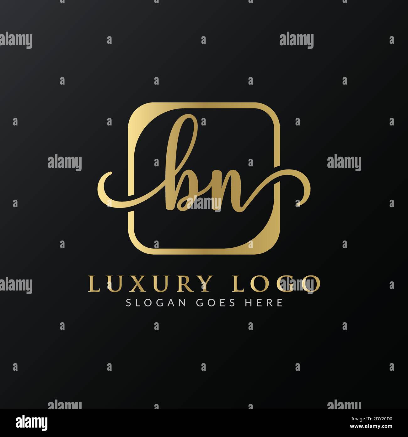 Initial BN Letter Logo Creative Modern Typography Vector Template ...