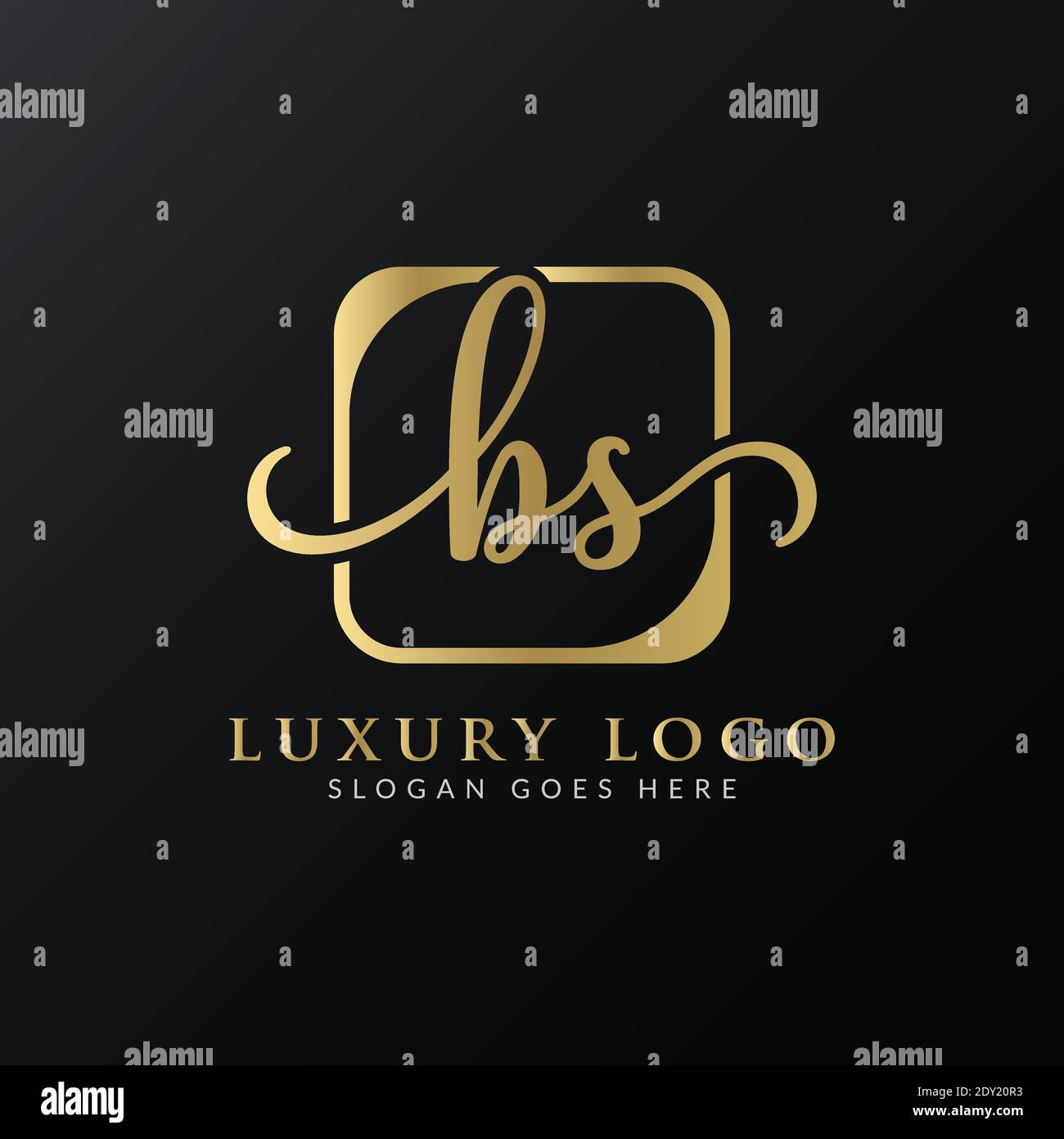 Initial BS Letter Logo Creative Modern Typography Vector Template ...