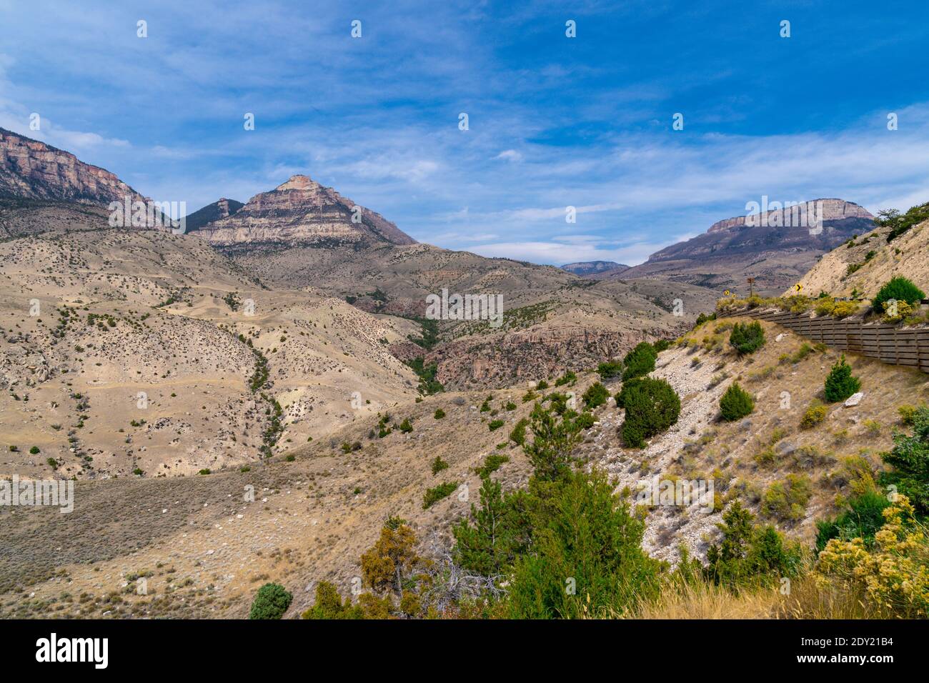 View of Shell Canyon, along the US 14 scenic byway in the Bighorn ...
