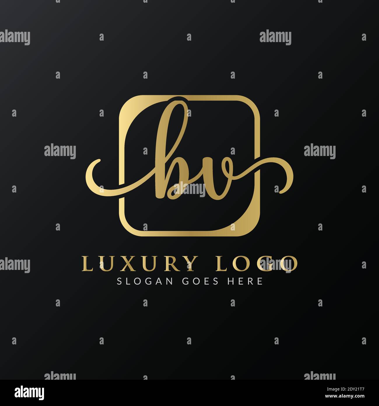 Initial BV Letter Logo Creative Modern Typography Vector Template ...