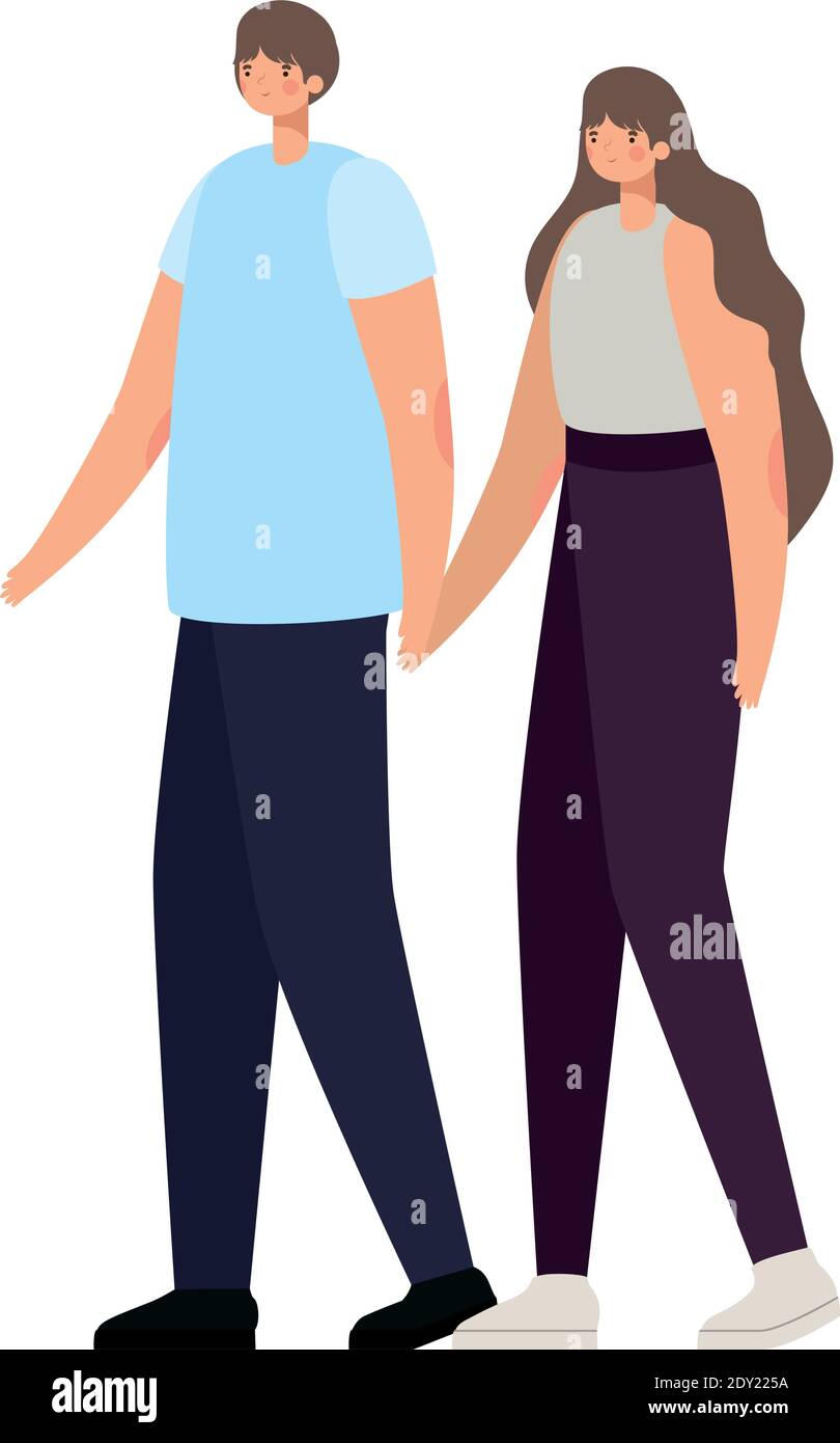 romantic cople in a white background Stock Vector Image & Art - Alamy