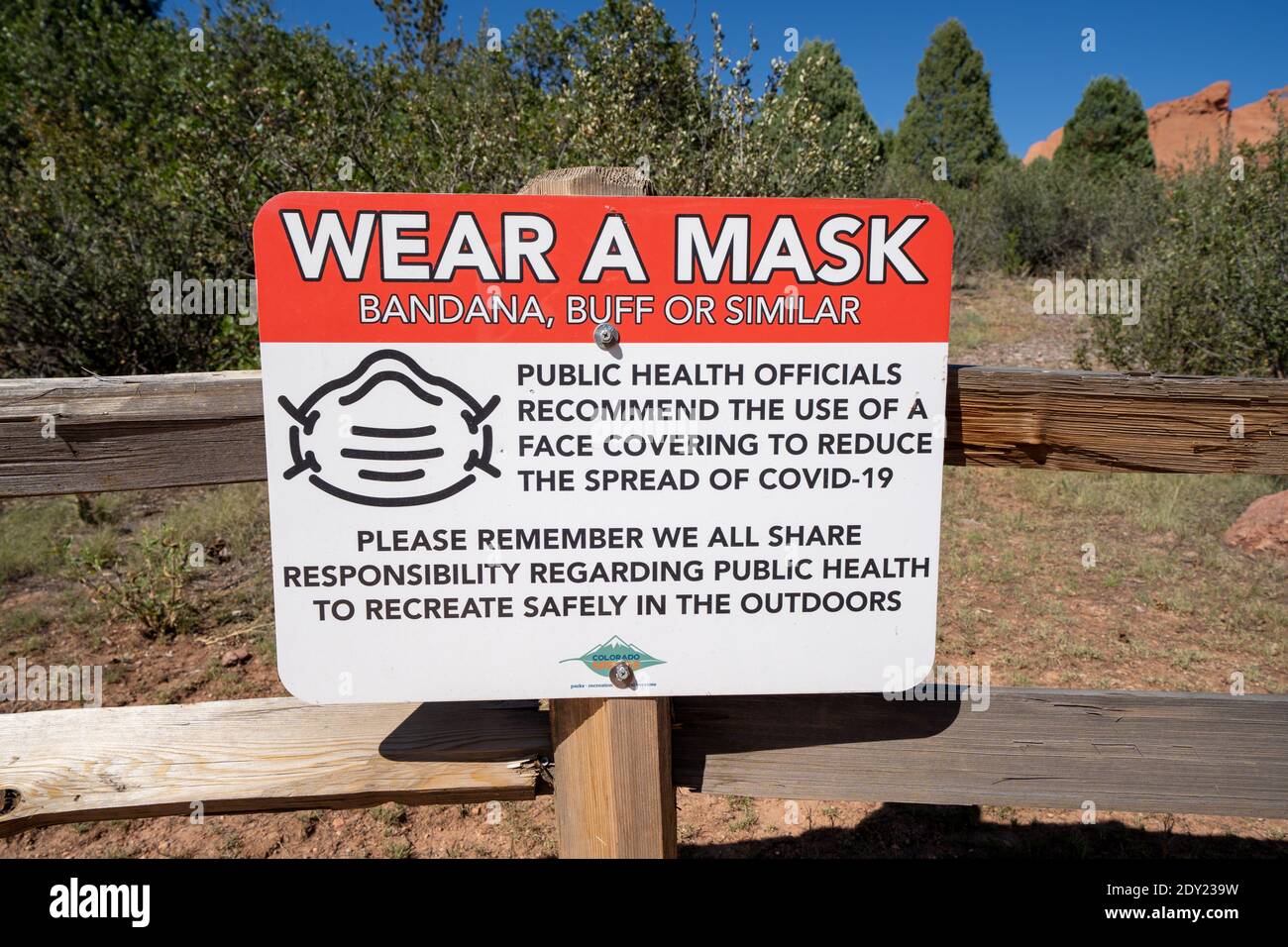 Colorado Springs, Colorado - September 14, 2020: Sign at Garden of the ...