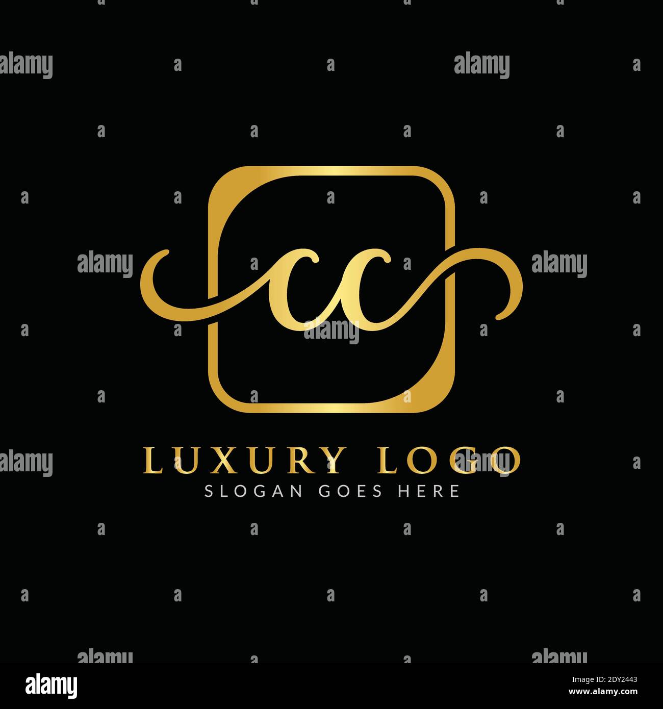 Initial CC Letter Logo Creative Modern Typography Vector Template ...