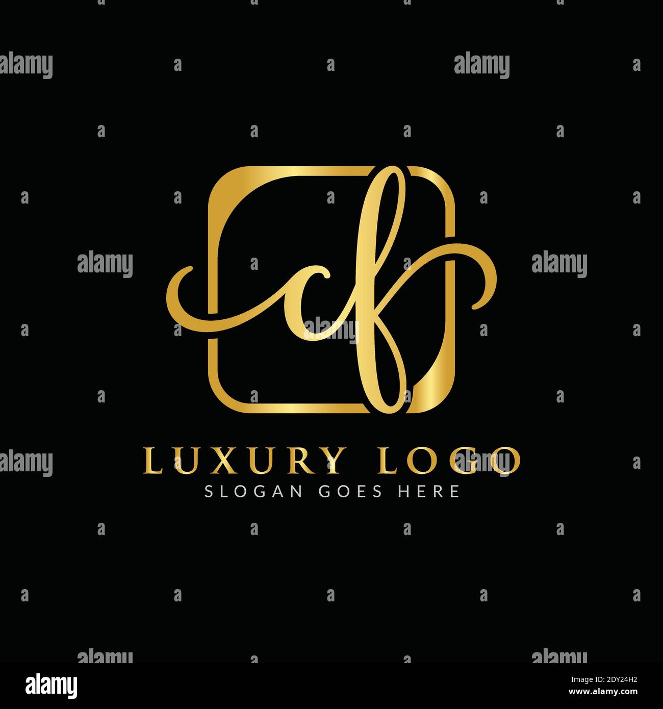 Initial CF Letter Logo Creative Modern Typography Vector Template ...