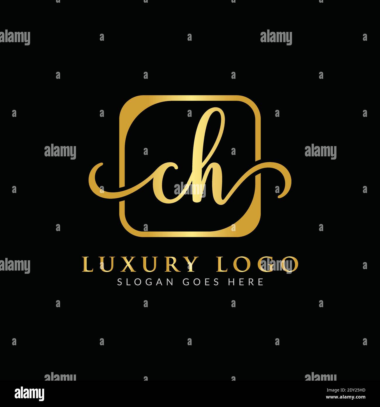 Initial CH Letter Logo Creative Modern Typography Vector Template ...
