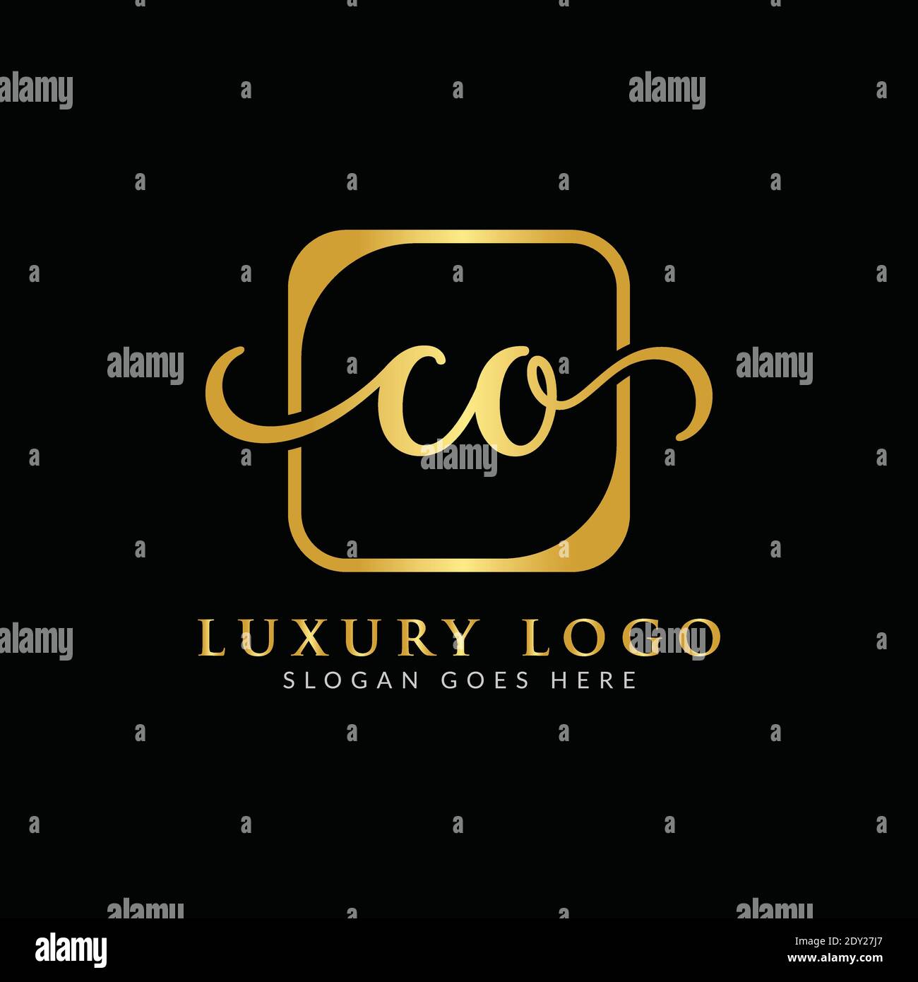 Initial CO Letter Logo Creative Modern Typography Vector Template ...