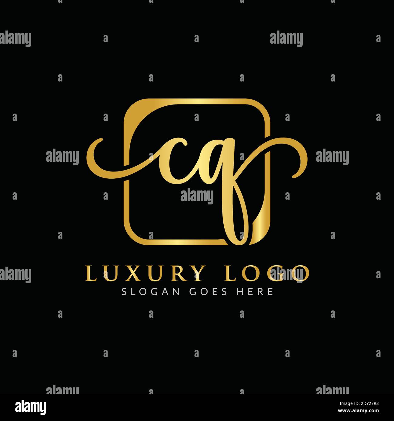 Initial CQ Letter Logo Creative Modern Typography Vector Template ...