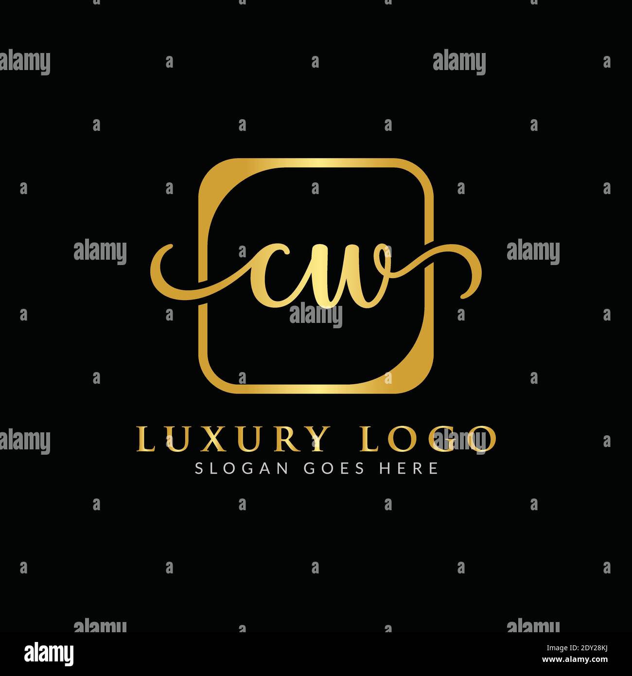 Initial CW Letter Logo Creative Modern Typography Vector Template ...