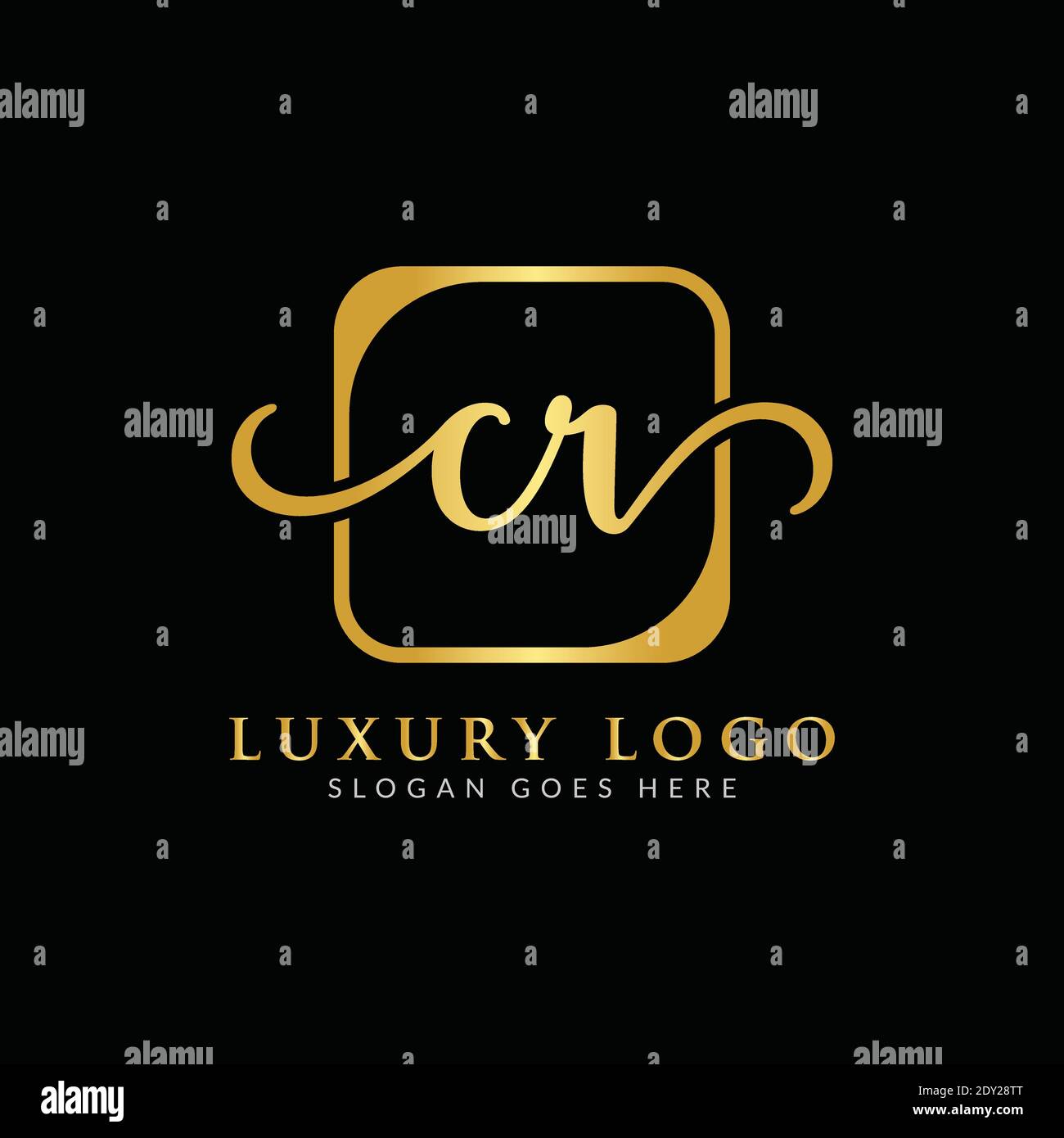 Initial CR Letter Logo Creative Modern Typography Vector Template ...