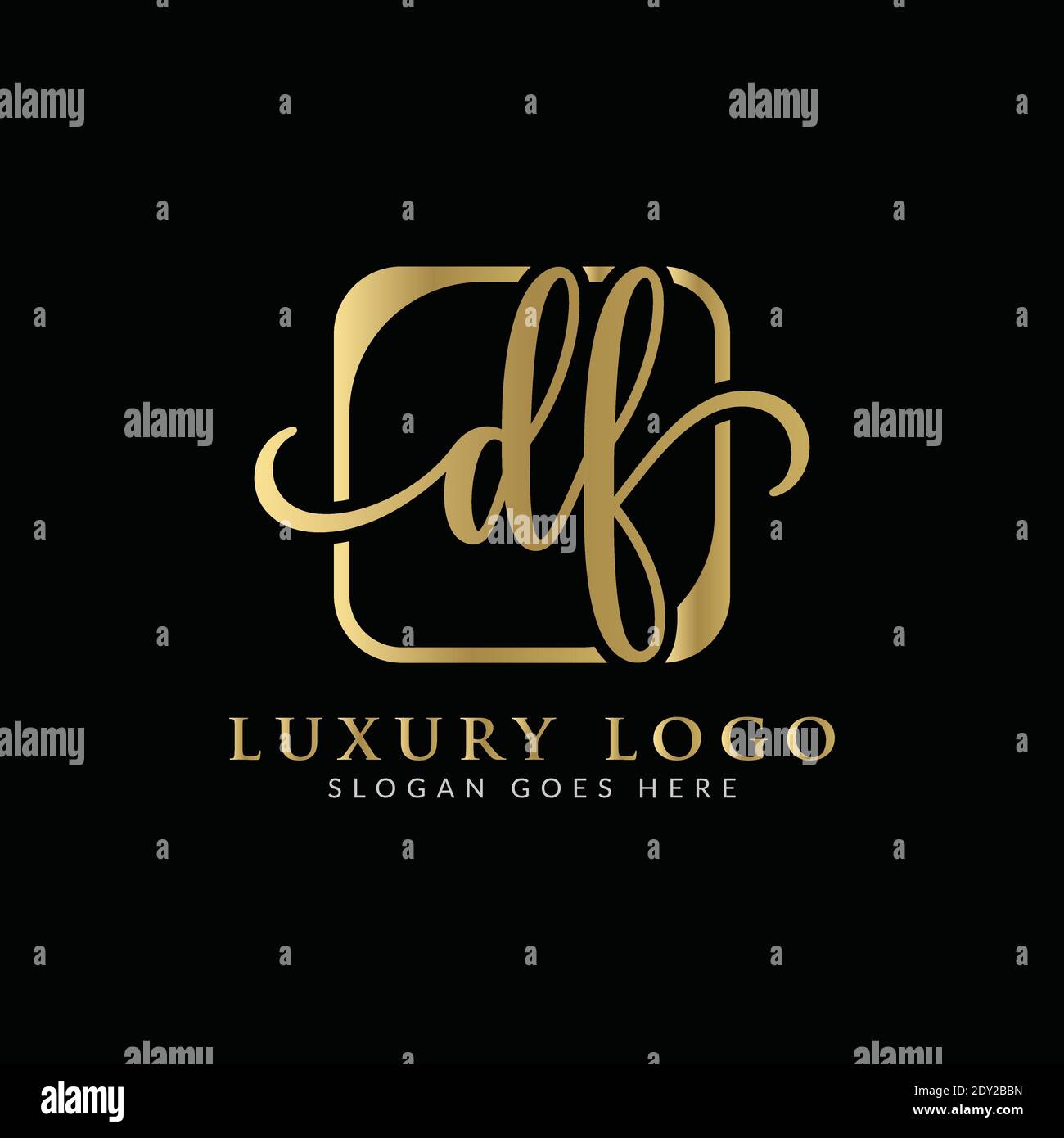 Initial DF Letter Logo Creative Modern Typography Vector Template ...