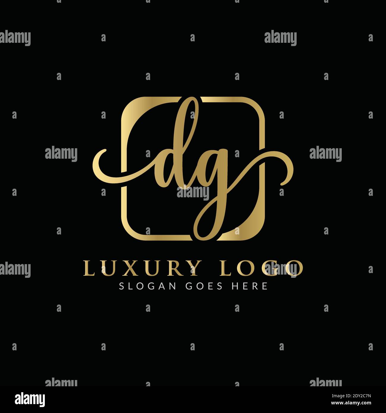 Initial DG Letter Logo Creative Modern Typography Vector Template ...