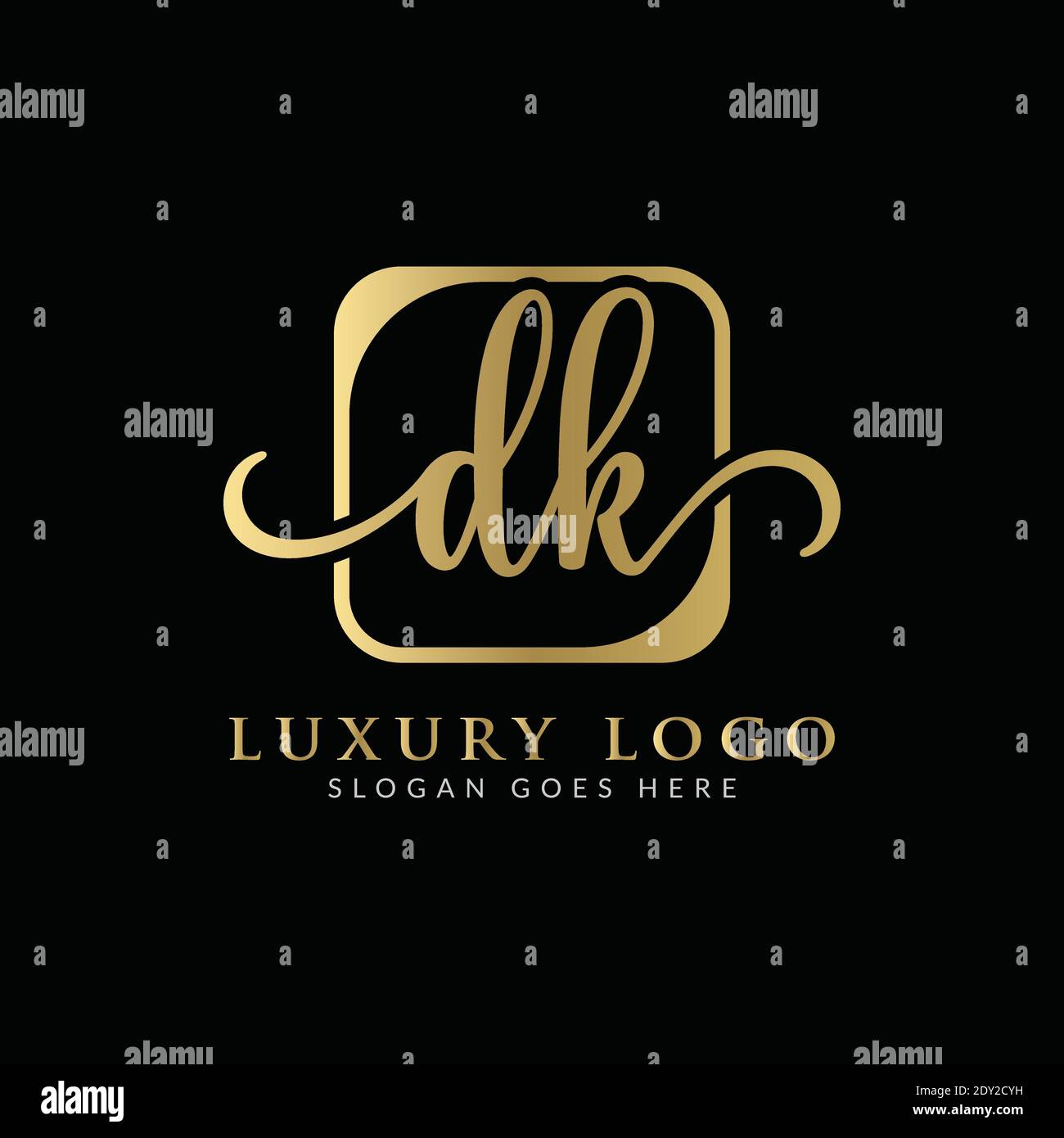 Initial DK Letter Logo Creative Modern Typography Vector Template. Creative Luxury Abstract ...