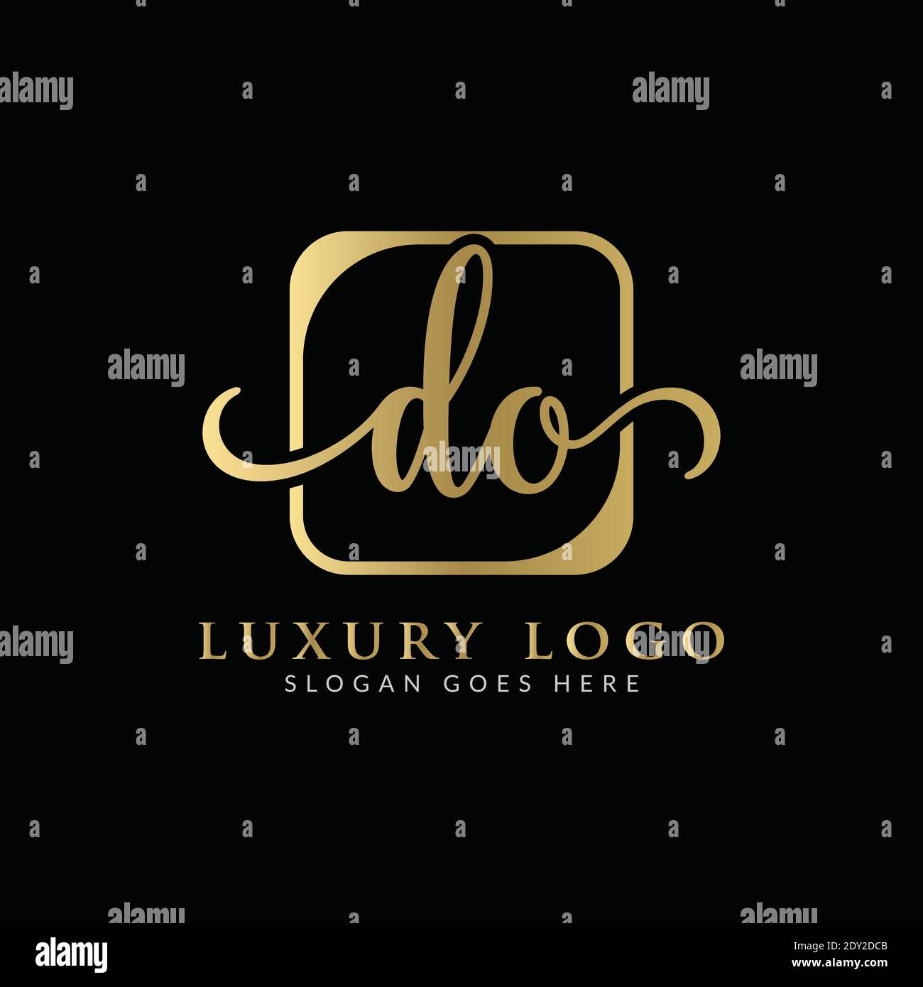 Initial DO Letter Logo Creative Modern Typography Vector Template ...