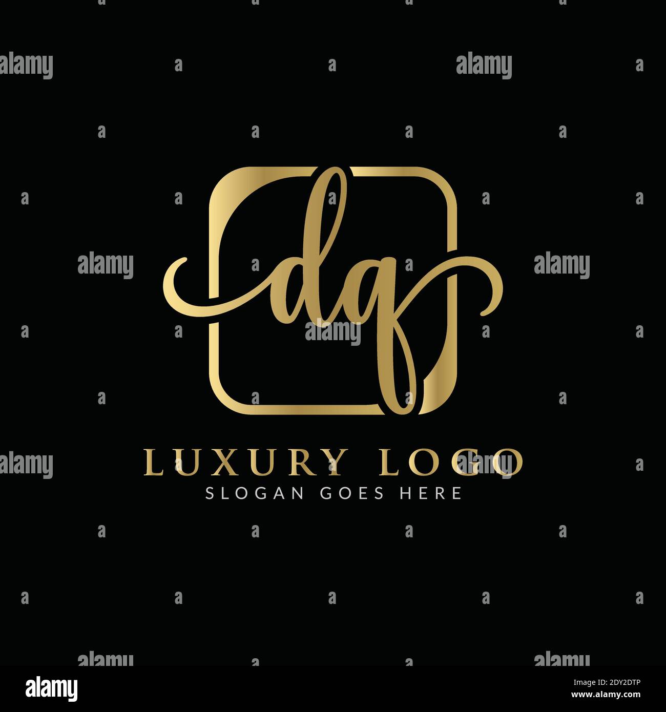 Initial DQ Letter Logo Creative Modern Typography Vector Template ...