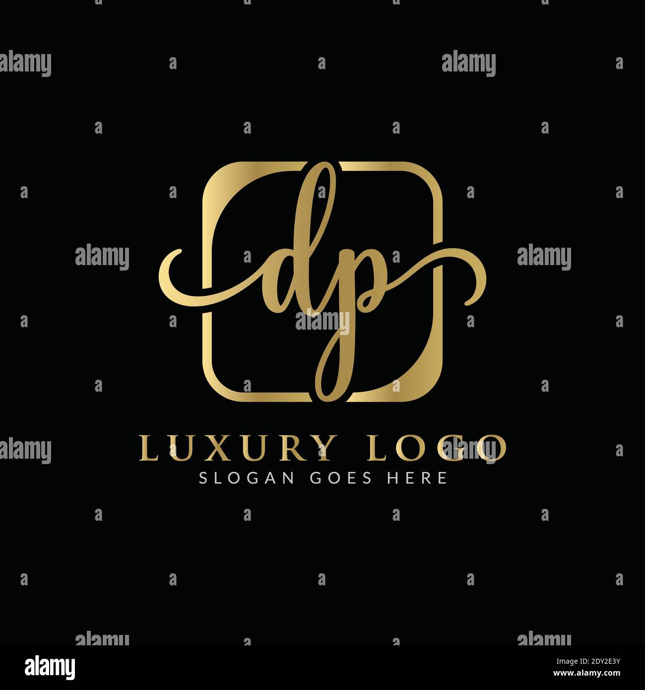 Initial DP Letter Logo Creative Modern Typography Vector Template. Creative Luxury Abstract ...