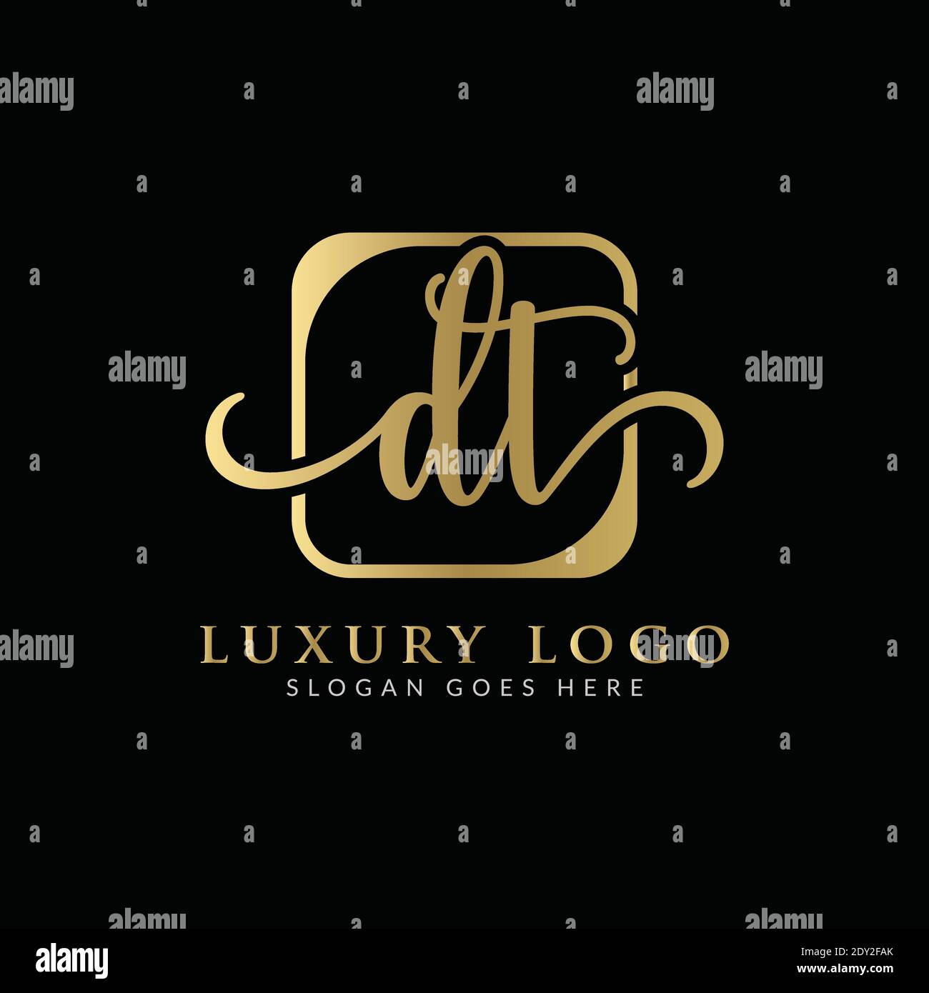 Initial DT Letter Logo Creative Modern Typography Vector Template ...