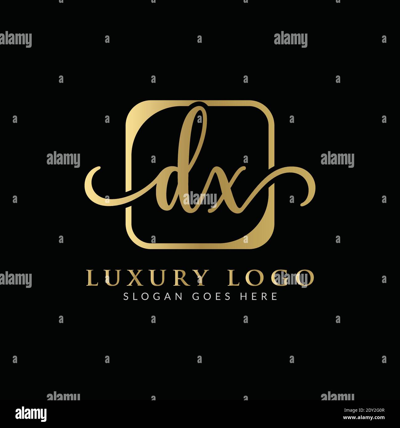 Initial DX Letter Logo Creative Modern Typography Vector Template ...