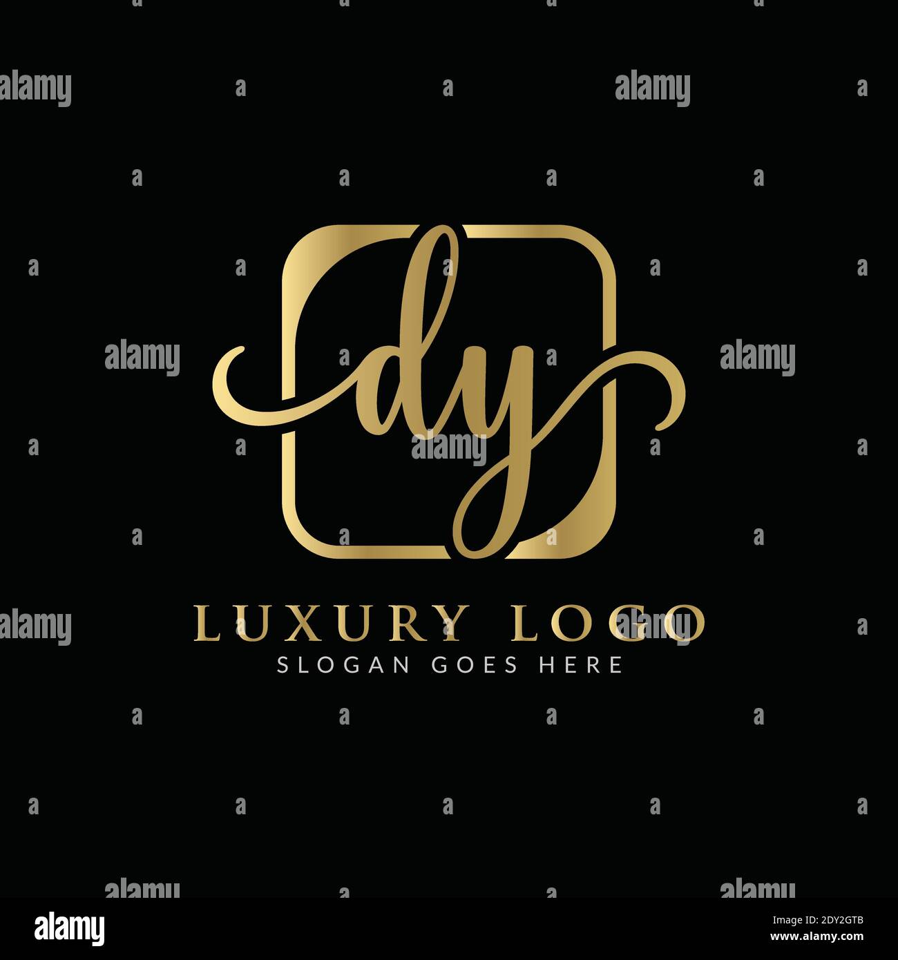 Initial DY Letter Logo Creative Modern Typography Vector Template ...