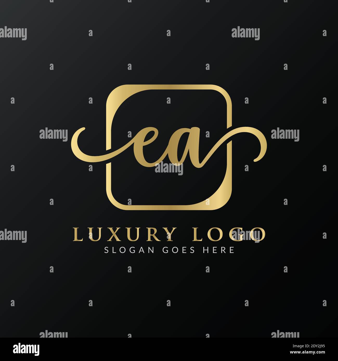 Initial EA Letter Logo Creative Modern Typography Vector Template. Creative Abstract Letter EA ...