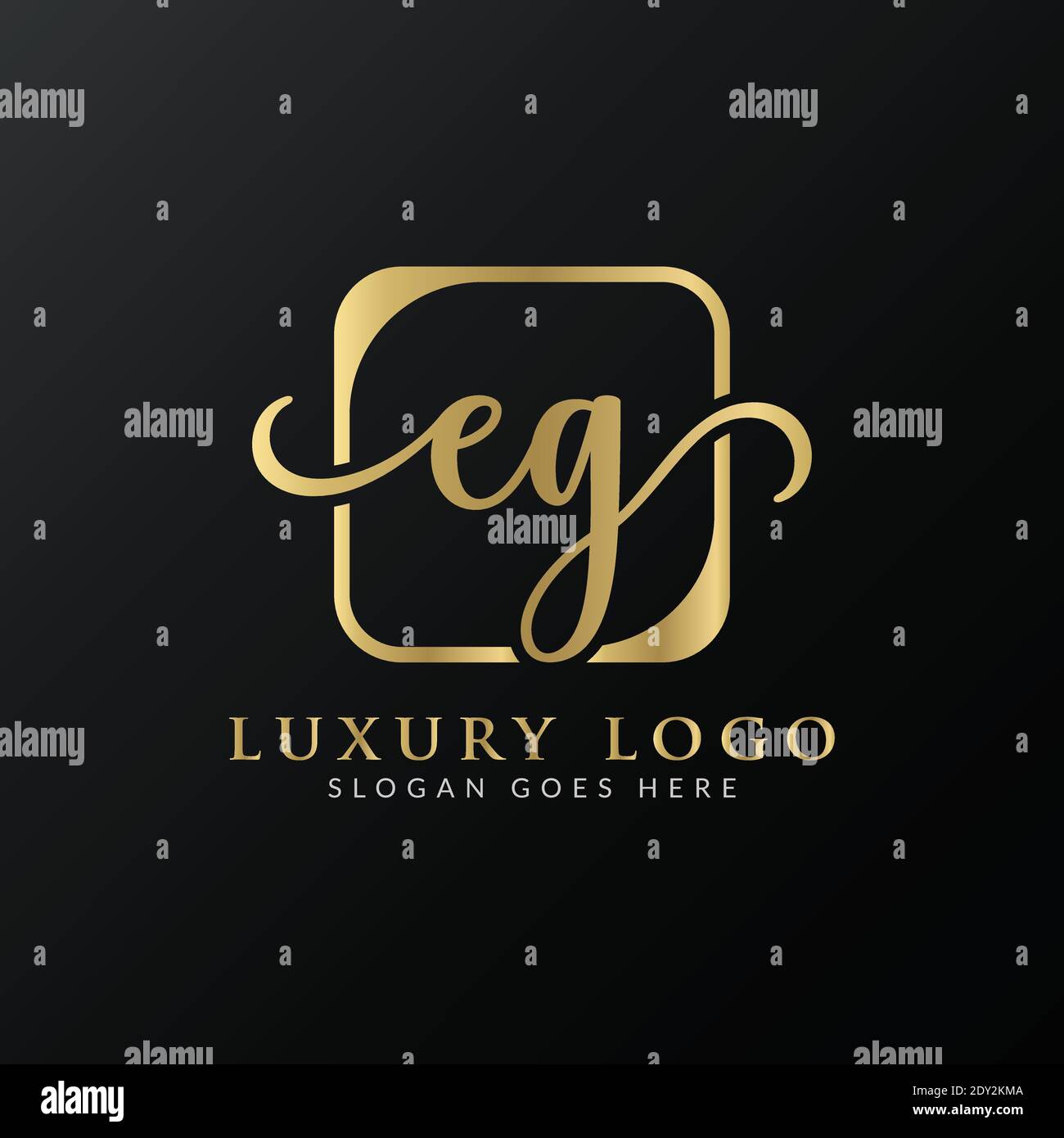 Initial EG Letter Logo Creative Modern Typography Vector Template ...