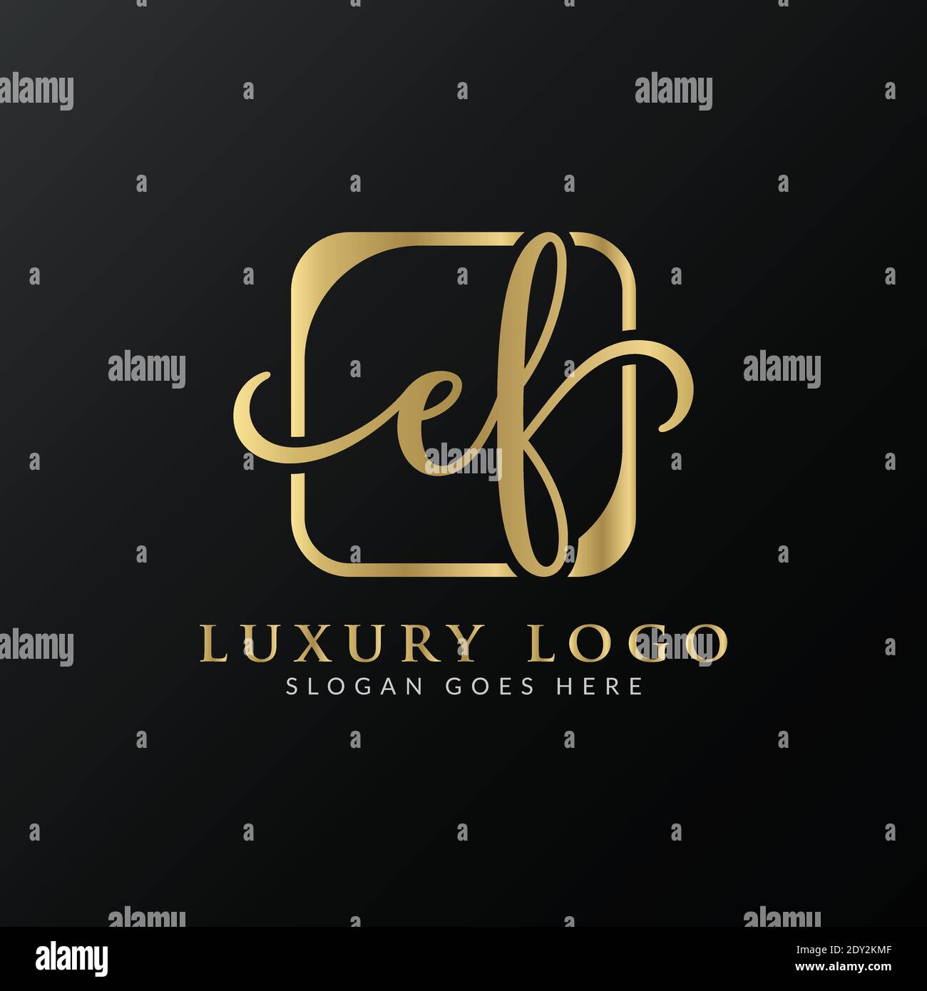 Initial EF Letter Logo Creative Modern Typography Vector Template ...