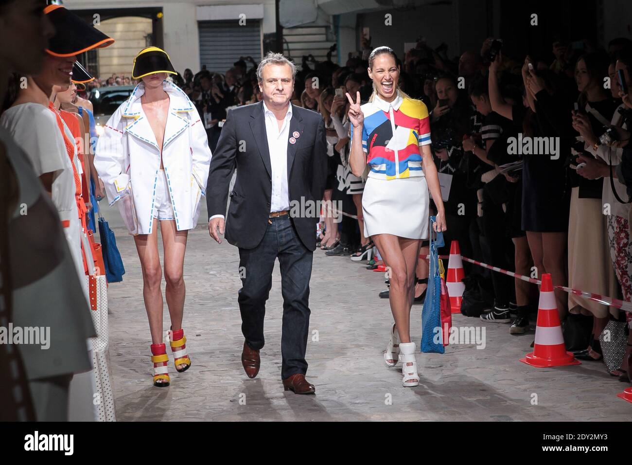 Jean-Charles De Castelbajac and Pauline Lefevre attending JC ...